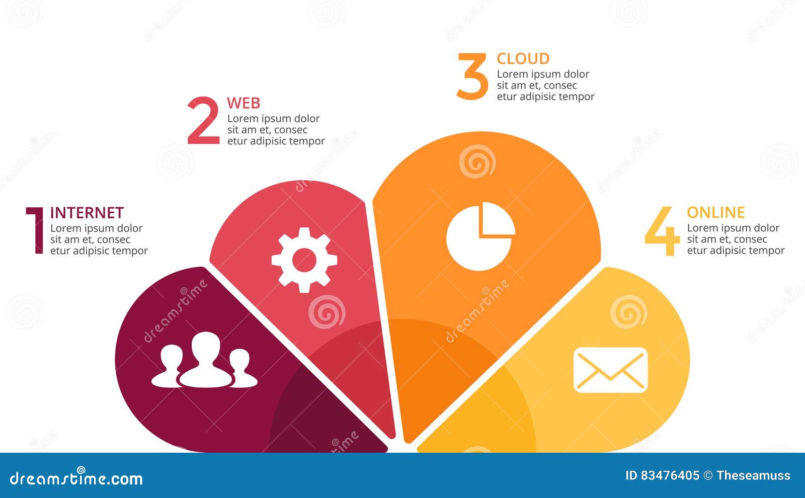 Vector Cloud Infographic, Cycle Diagram, Internet Technology Graph, Web ...