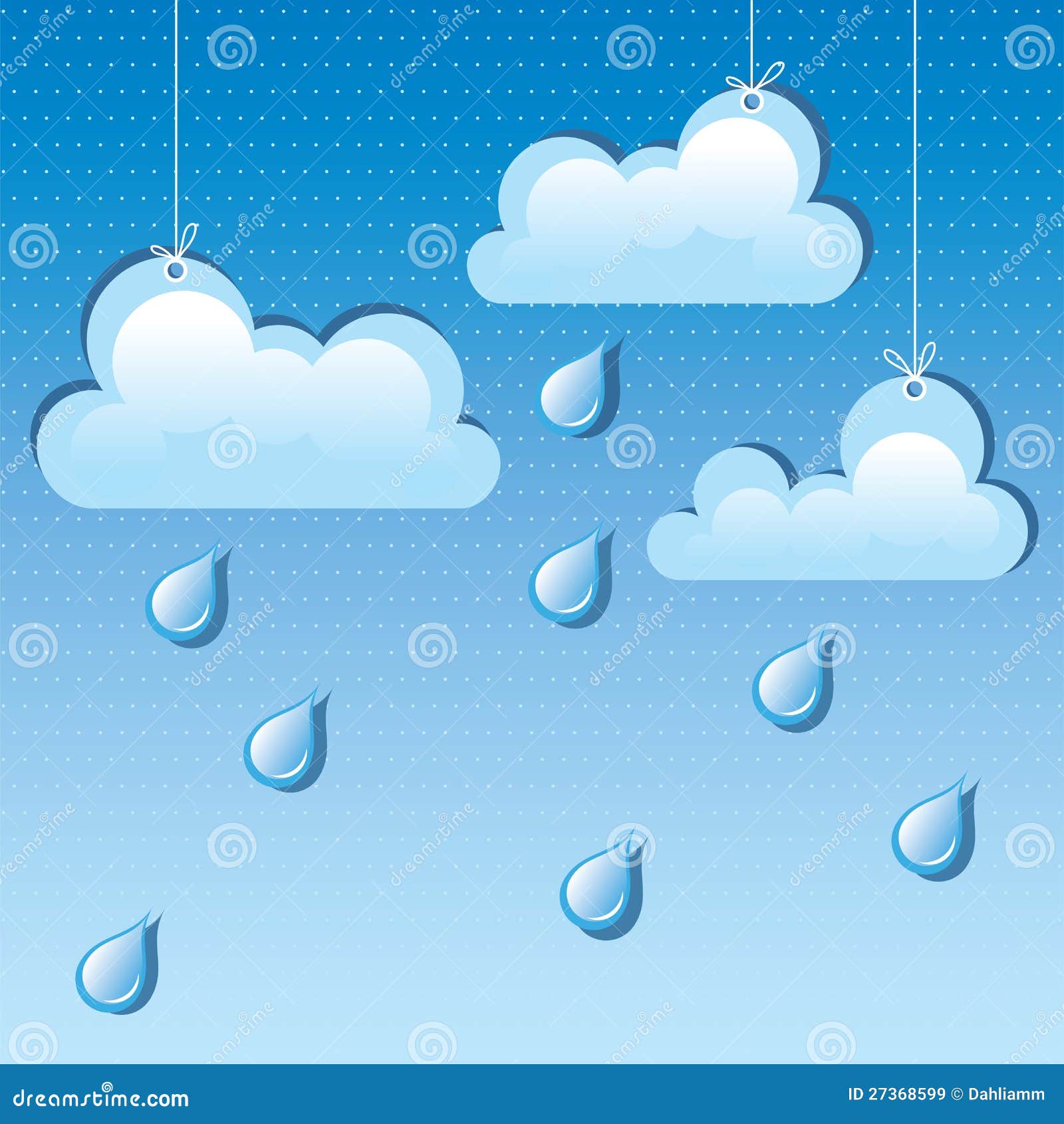 Vector Cloud and Rain Drops Stock Vector - Illustration of nature ...