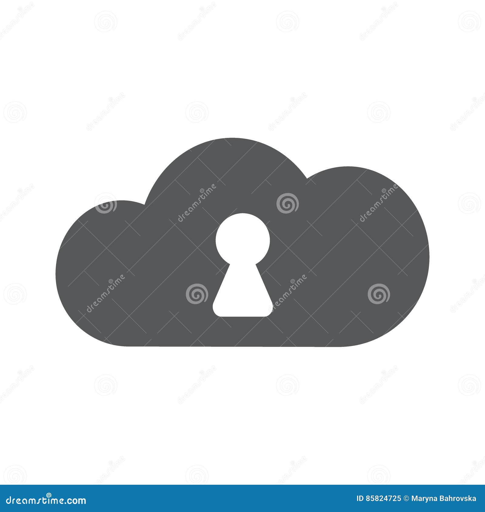 Vector Cloud Security Icon. Secure Connection Stock Vector ...