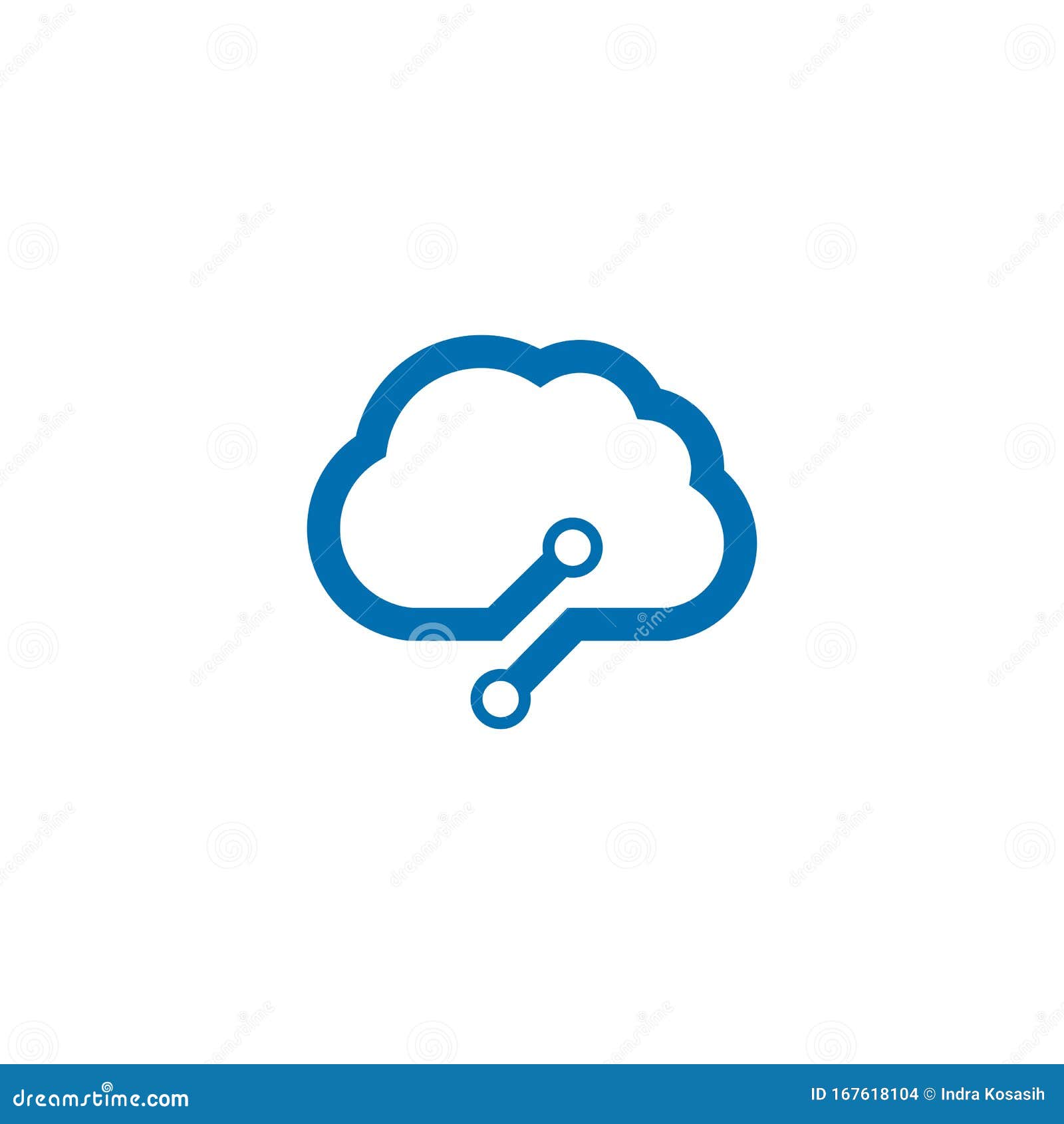 Vector Cloud Technology Logo Template Illustration Stock Vector - Illustration of techno ...
