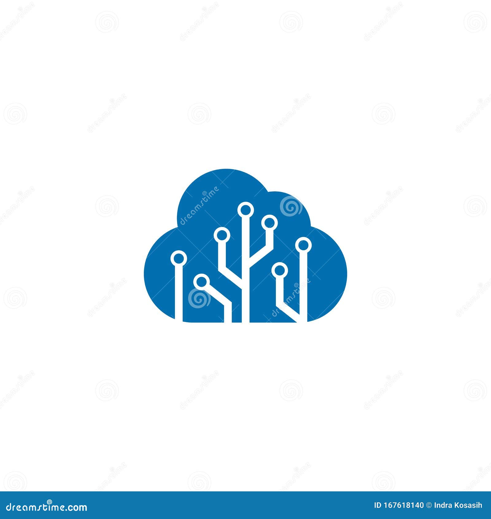 Vector Cloud Technology Logo Template Illustration Stock Vector - Illustration of tech ...