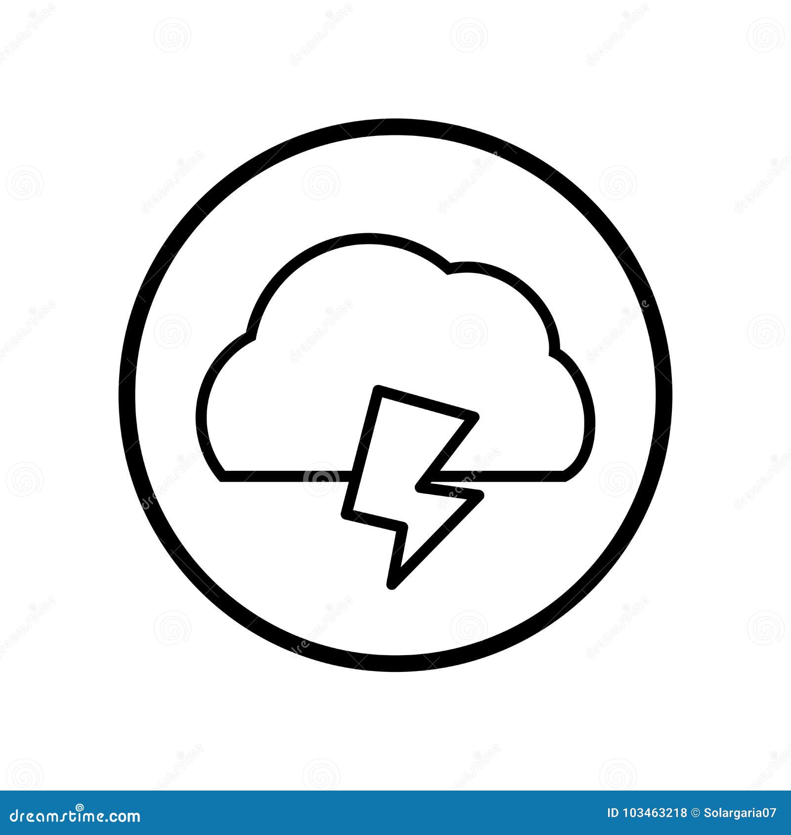 Thunder Icon. Lightning Vector Isolated. Modern Simple Flat Warning ...