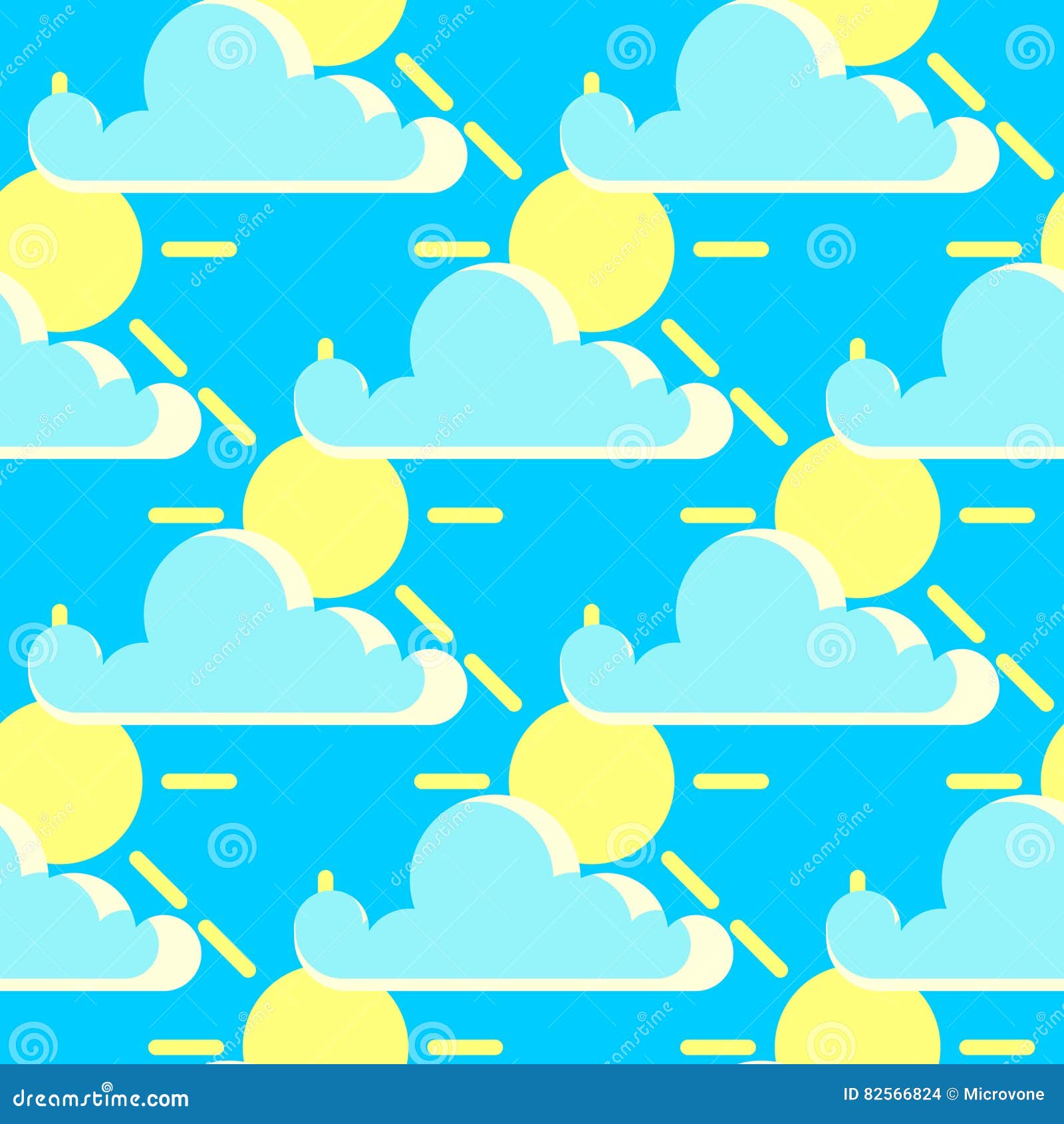 Good Weather Background. Blue Sky With Clouds Vector Illustration ...