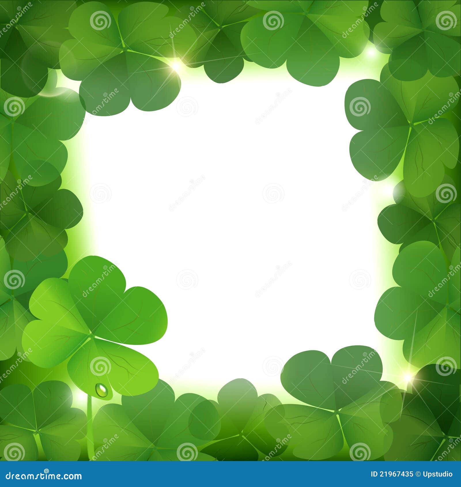 Vector clover leafs border stock vector. Illustration of design - 21967435