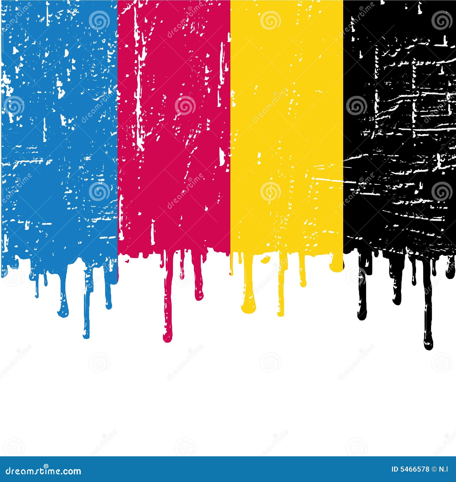 Vector CMYK paint stock vector. Illustration of paint - 5466578