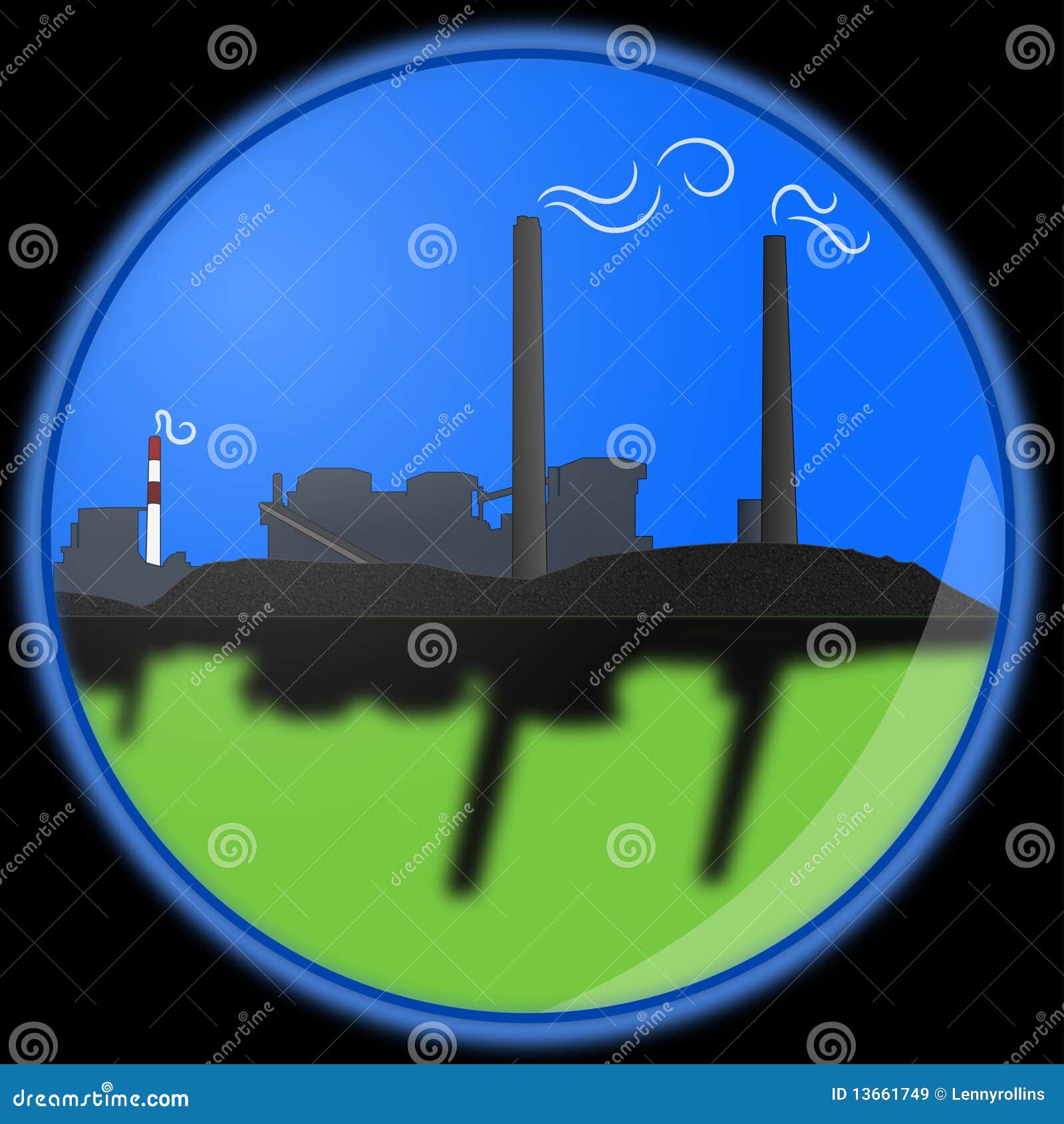 Coal Power Plant Drawing