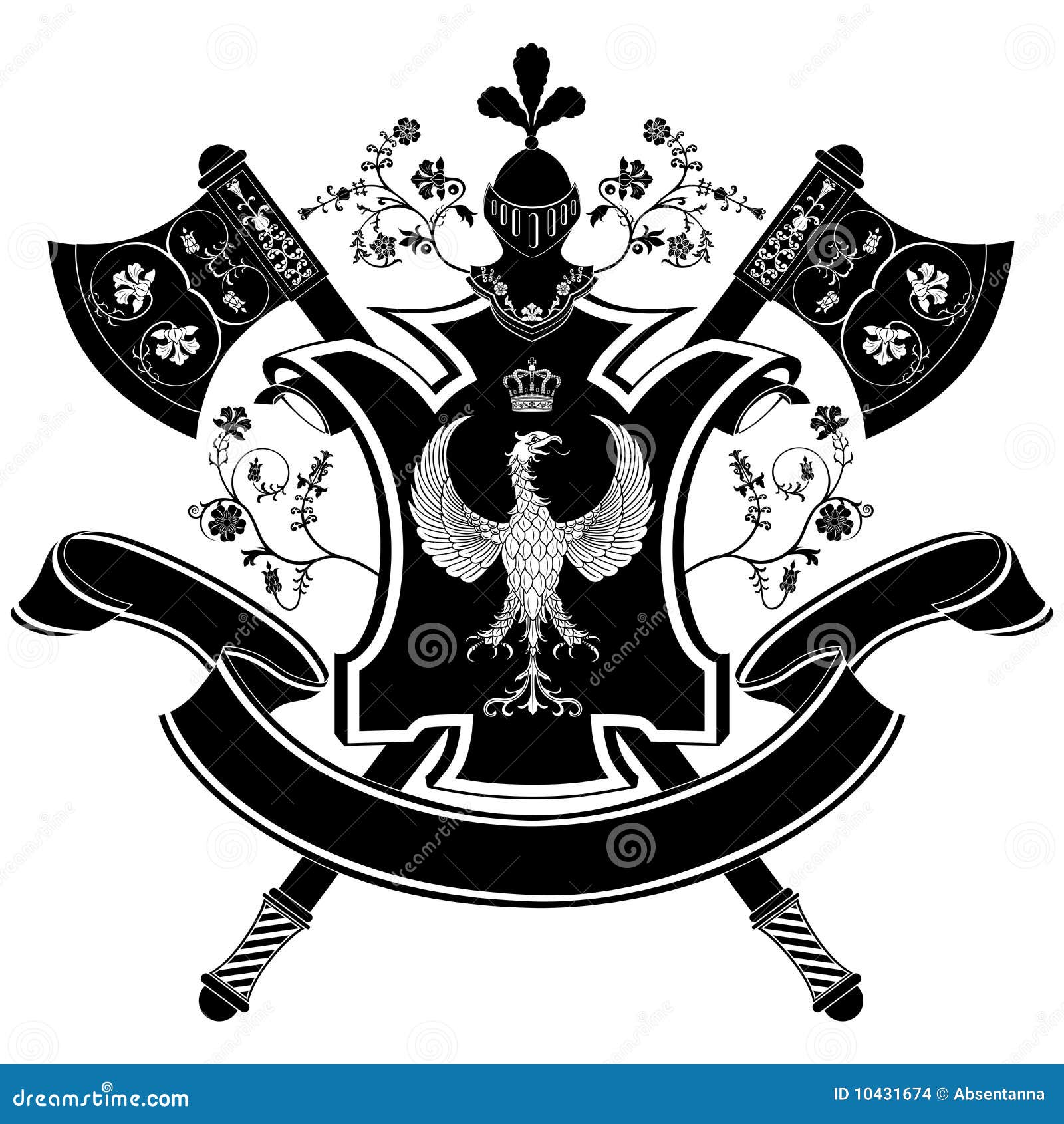 Vector coat of arms. stock vector. Illustration of heraldic - 10431674
