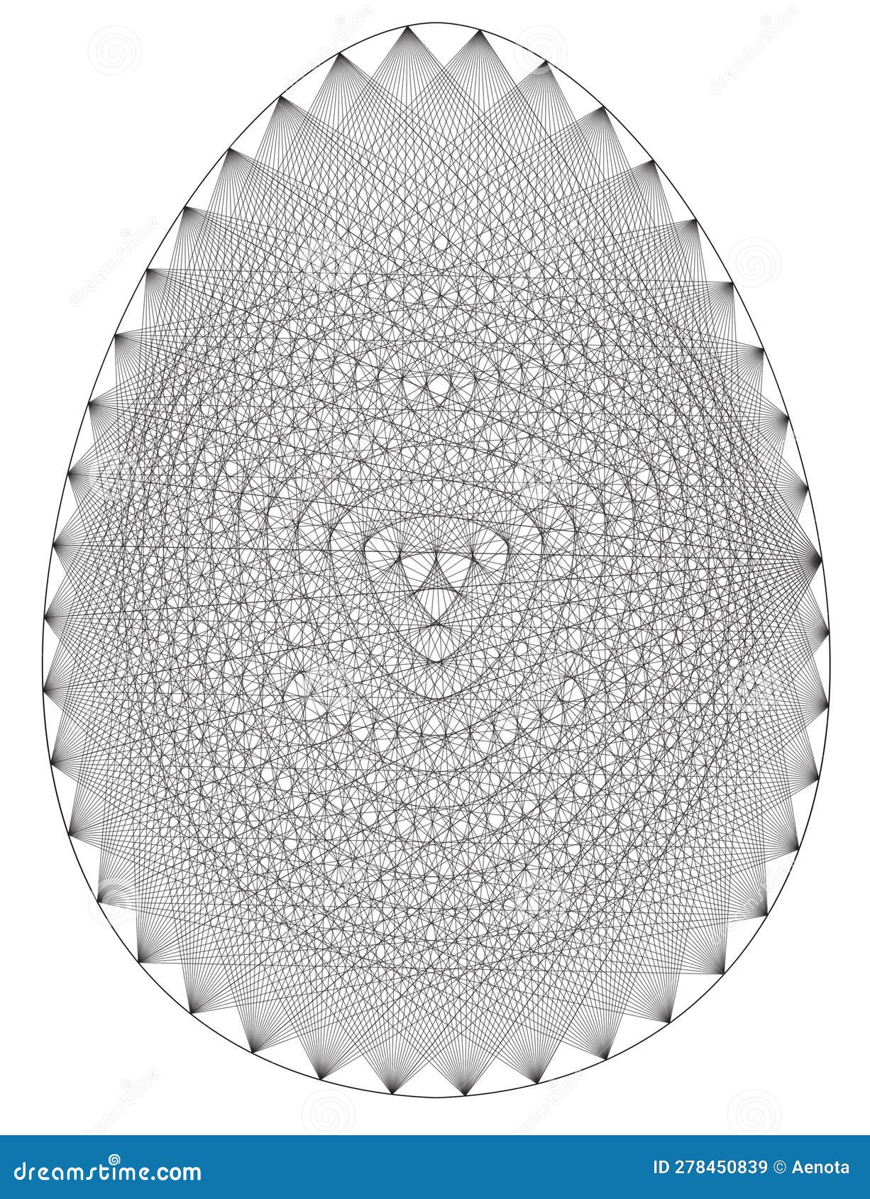 Vector Cobweb Op Art Egg Shape - Generative Art Network Concept ...
