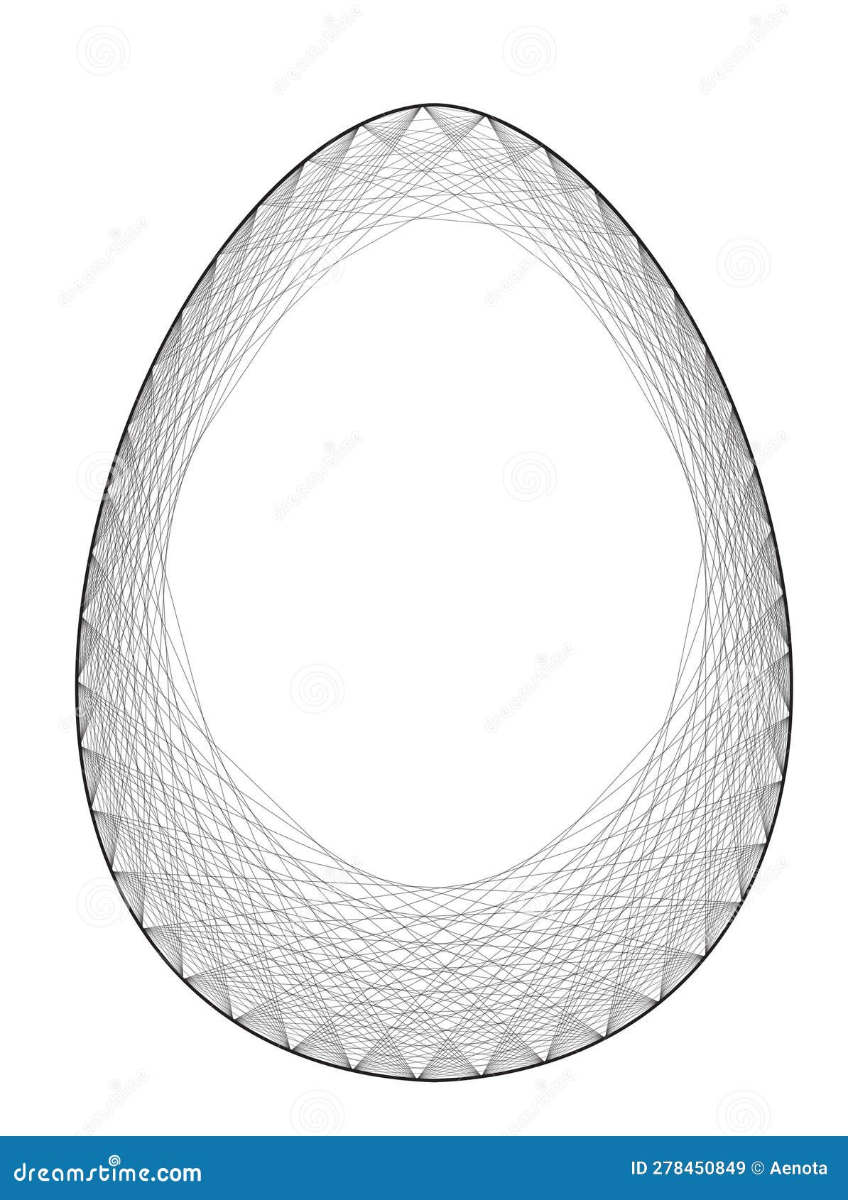 Vector Cobweb Op Art Egg Shape - Generative Art Network Concept ...
