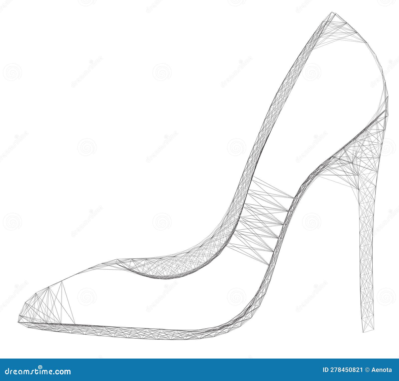 Vector Cobweb Op Art Stiletto - Generative Art Network Pump Concept ...