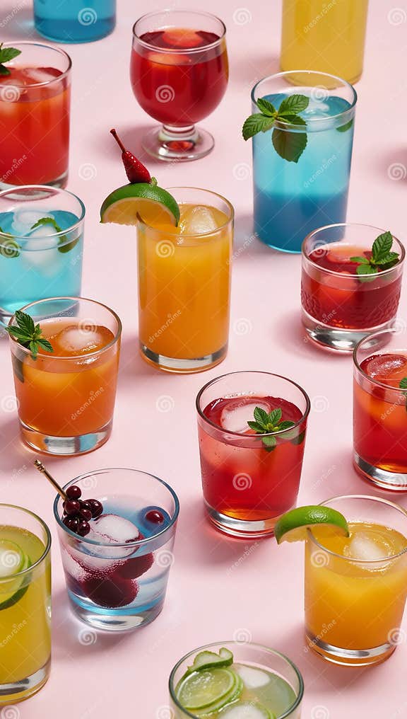 Vector Cocktail Patterns Ideal for Summer Party Decor Stock ...