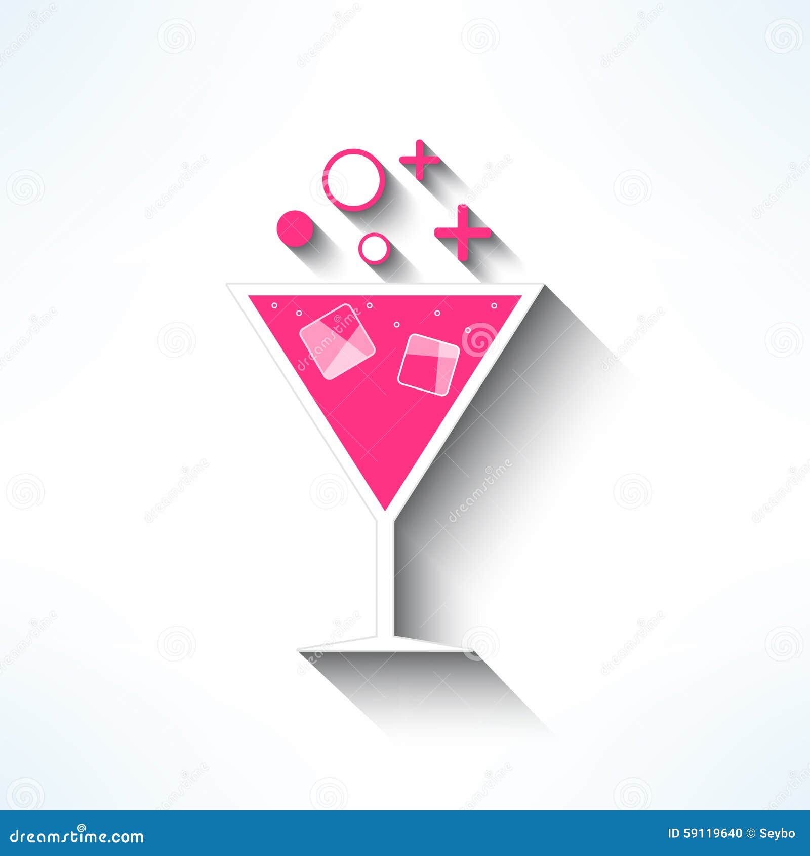 Vector Cocktail Symbol Made in Modern Flat Design Stock Vector ...