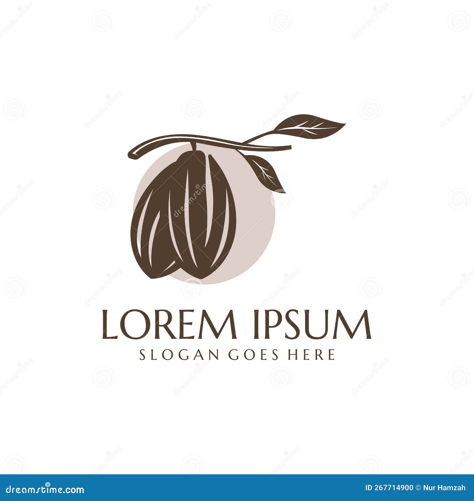 Vector Cocoa Flat Logo Template with White Background Stock Vector ...