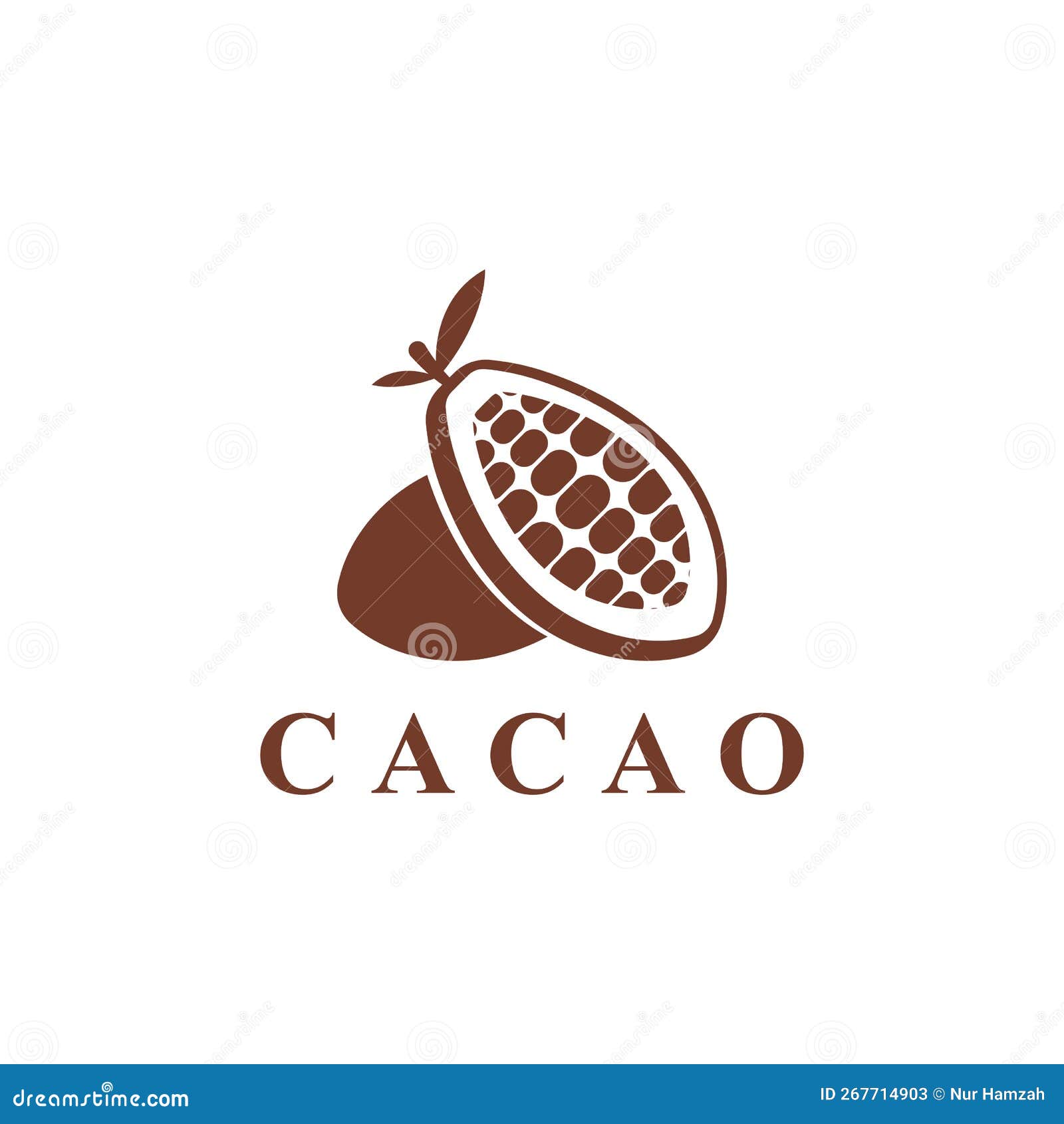 Vector Cocoa Flat Logo Template with White Background Stock Vector ...