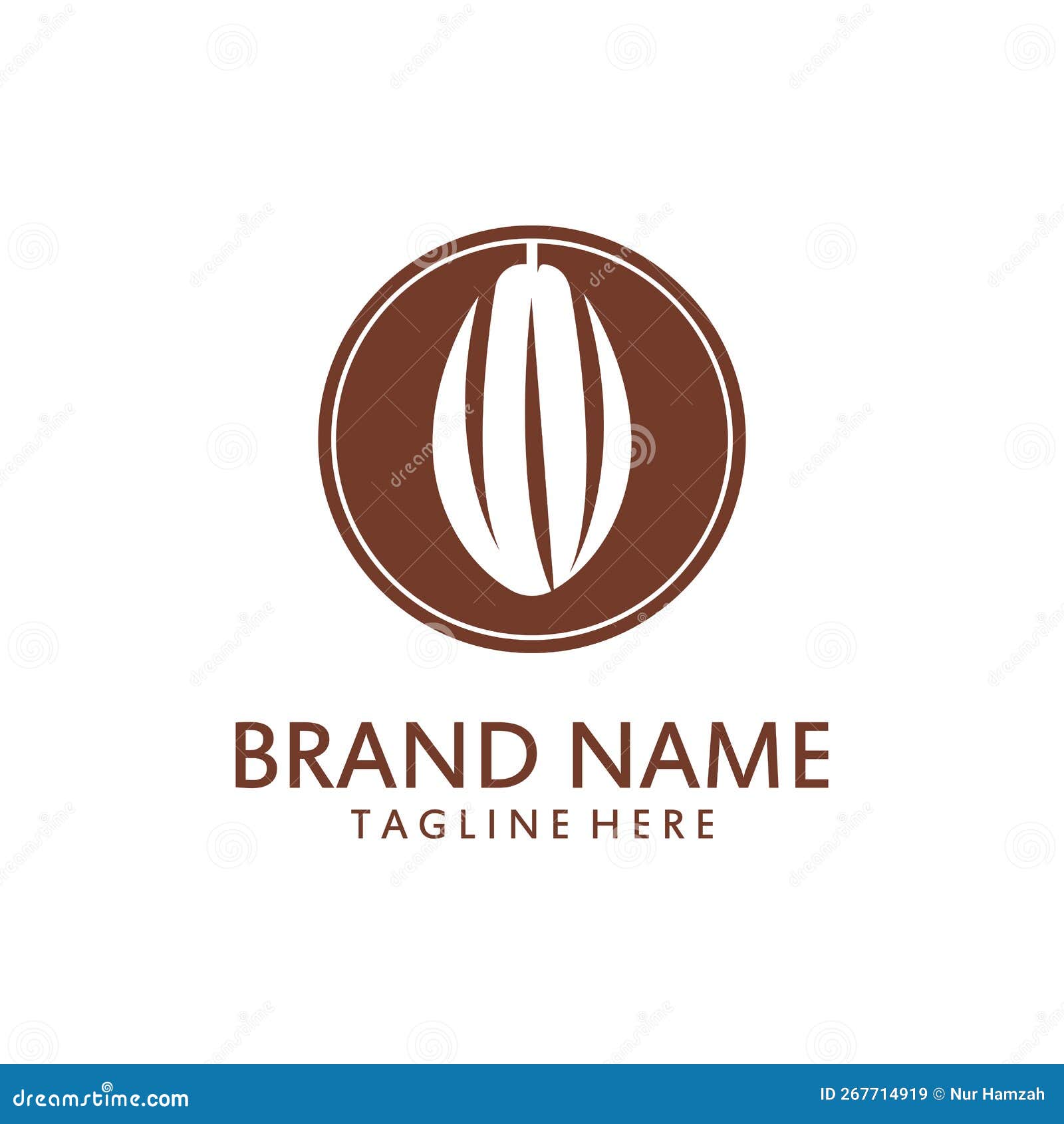 Vector Cocoa Flat Logo Template with White Background Stock Vector ...