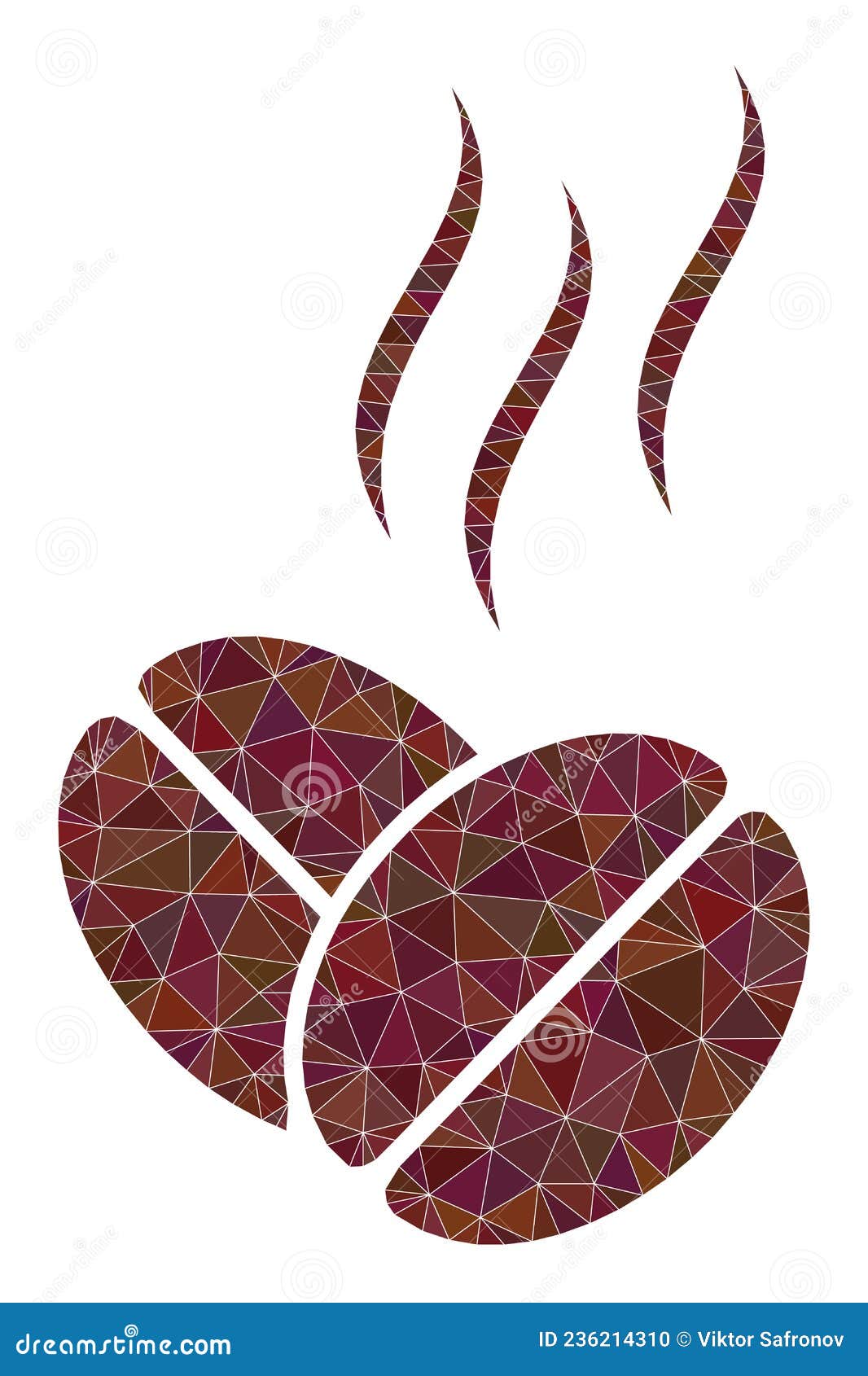 Vector Coffee Aroma Triangle Filled Icon Stock Vector - Illustration of ...