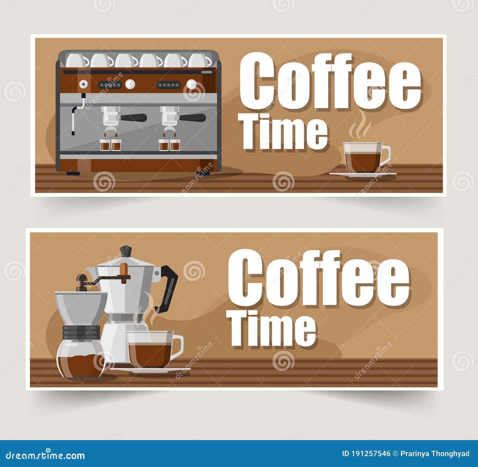 Vector Coffee Banner, Coffee Design Vector Illustration Stock Vector ...