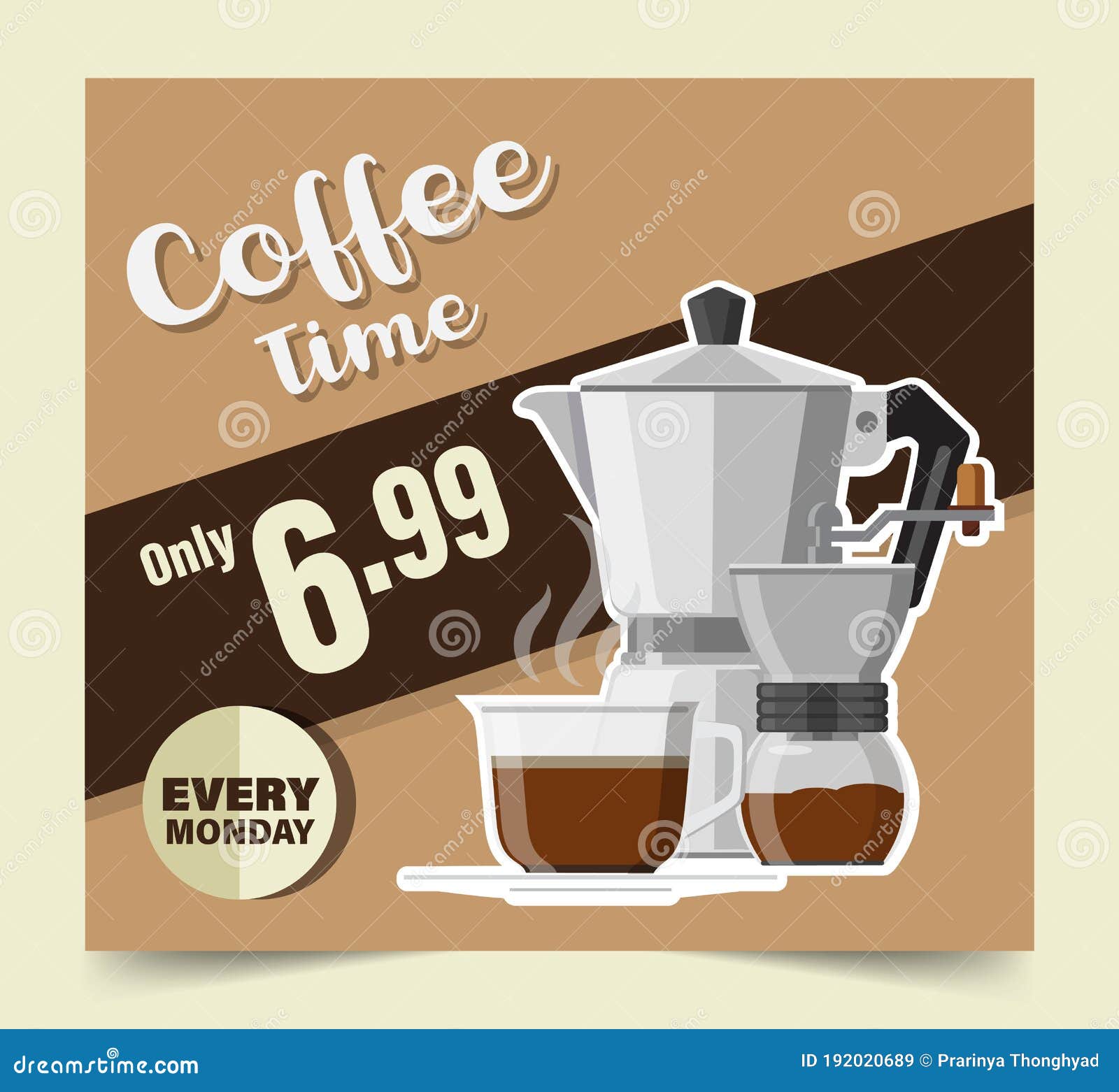 Vector Coffee Banner, Coffee Design Vector Illustration Stock Vector ...