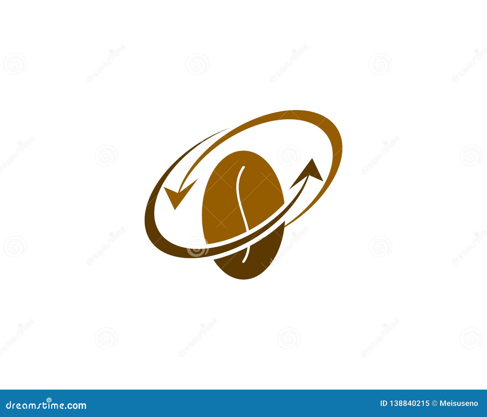 Vector of Coffee Bean and Arrow Logo Combination Stock Vector ...