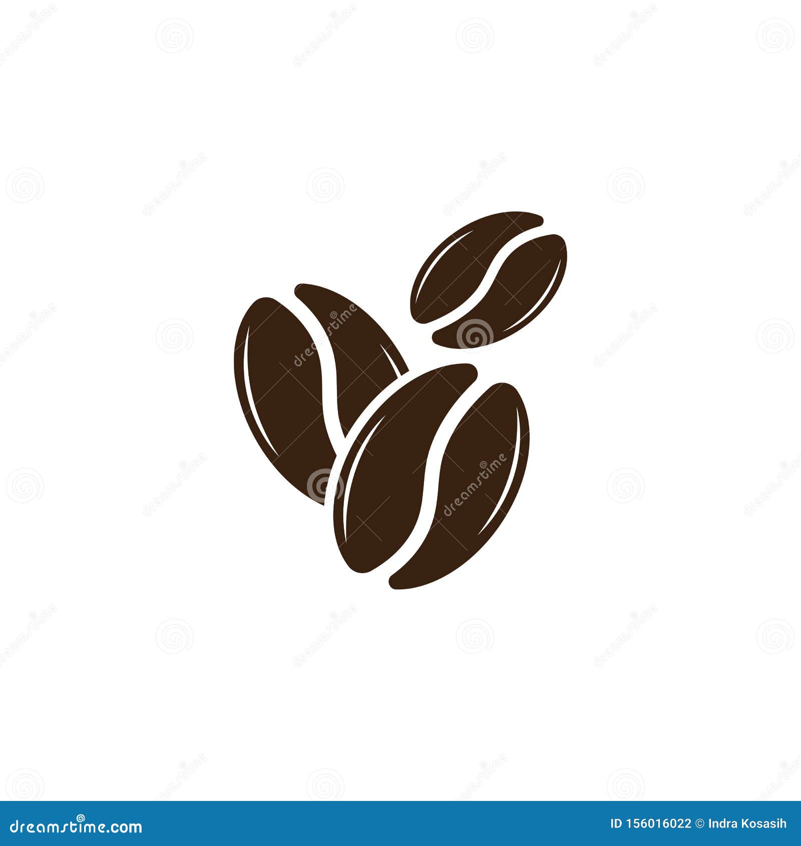Coffee Beans And Leaves Vector Cartoon Illustration Isolated On White