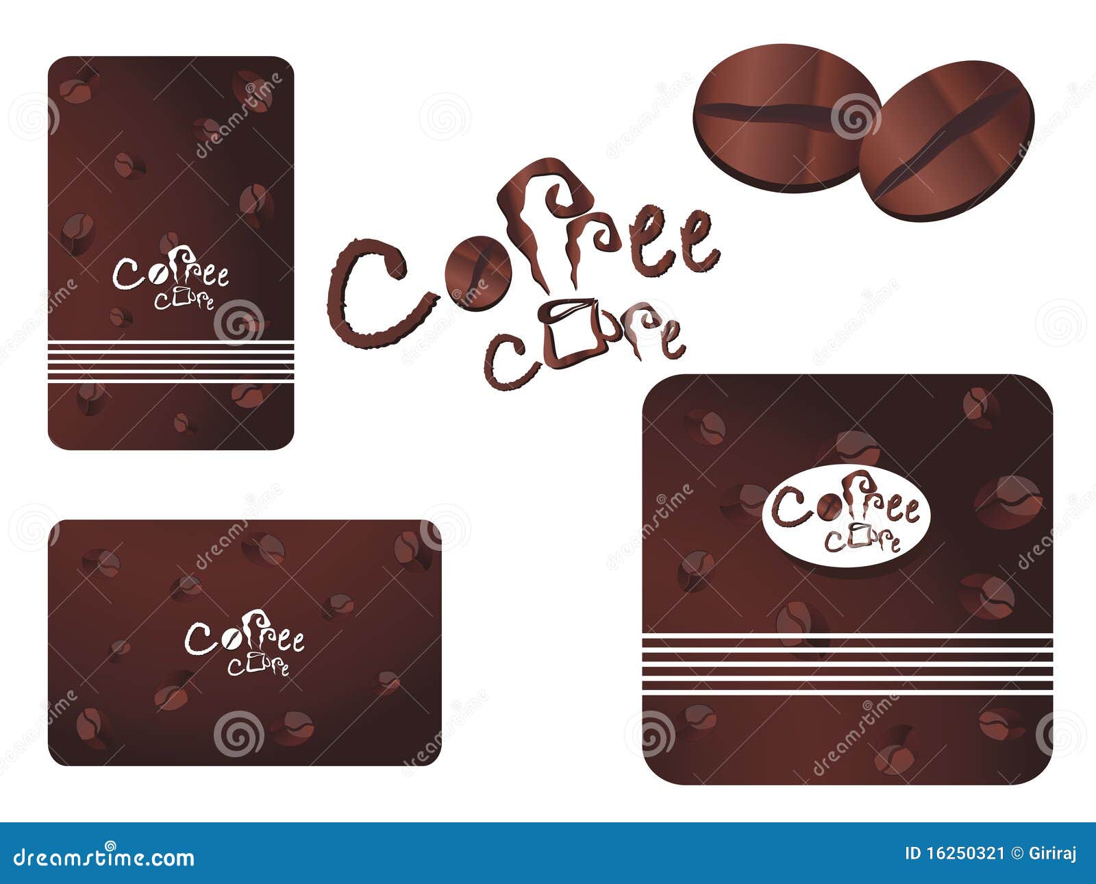 Vector coffee cafe set stock vector. Illustration of isolated - 16250321