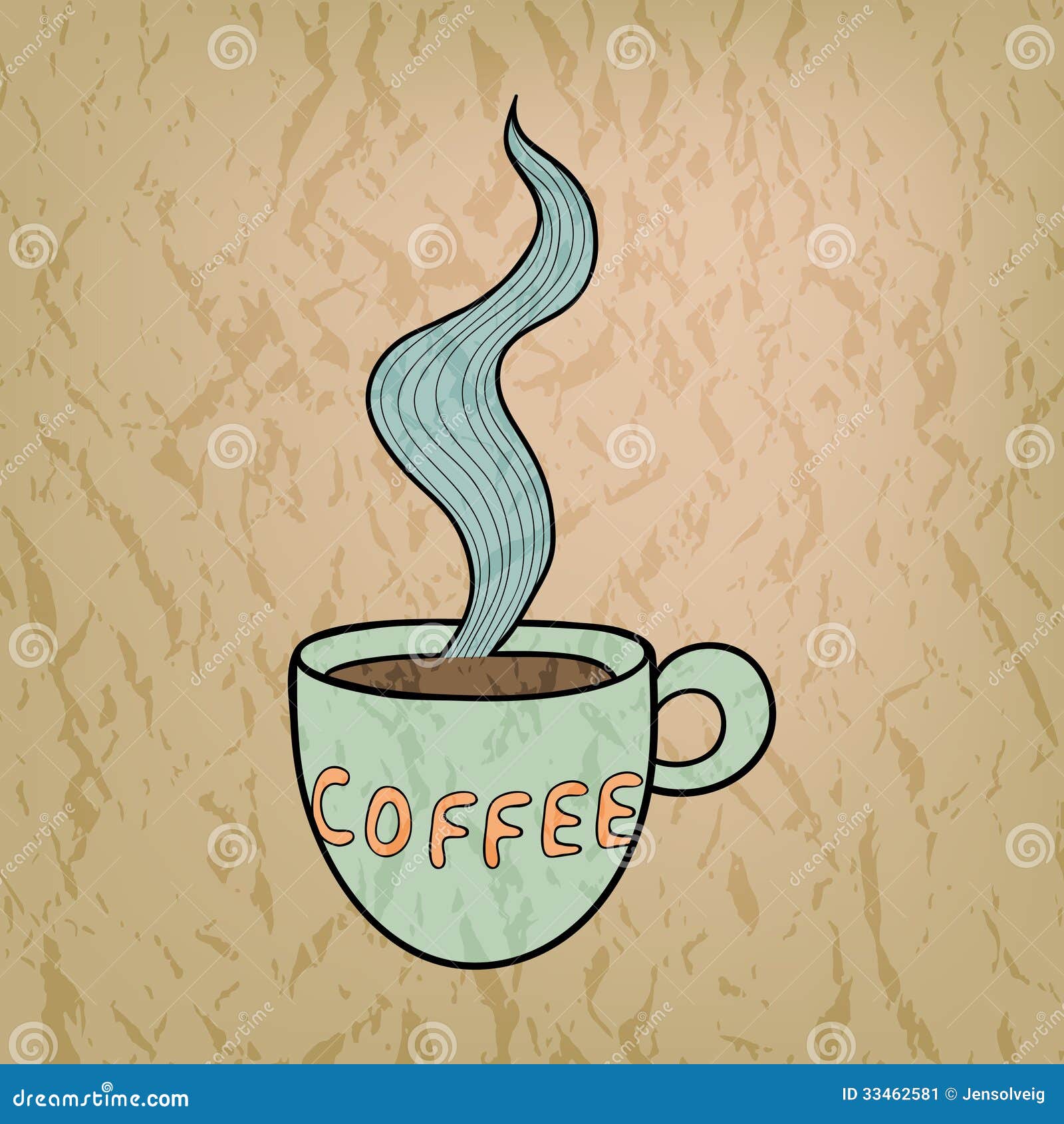 Vector Coffee Cup Background Stock Vector - Illustration of cartoon ...