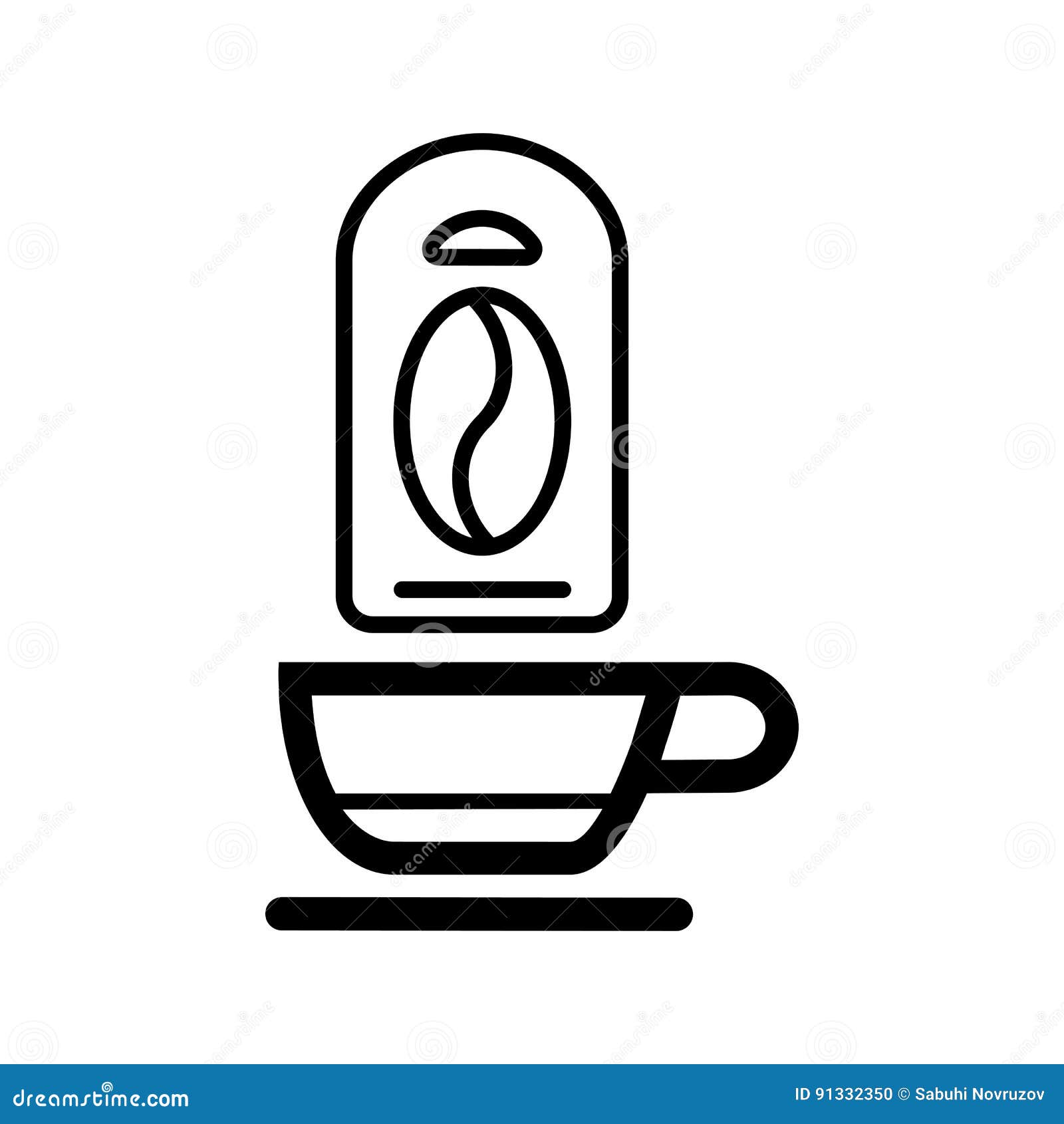 Vector Coffee Cup and Coffee Stick on White Background. Stock Vector ...