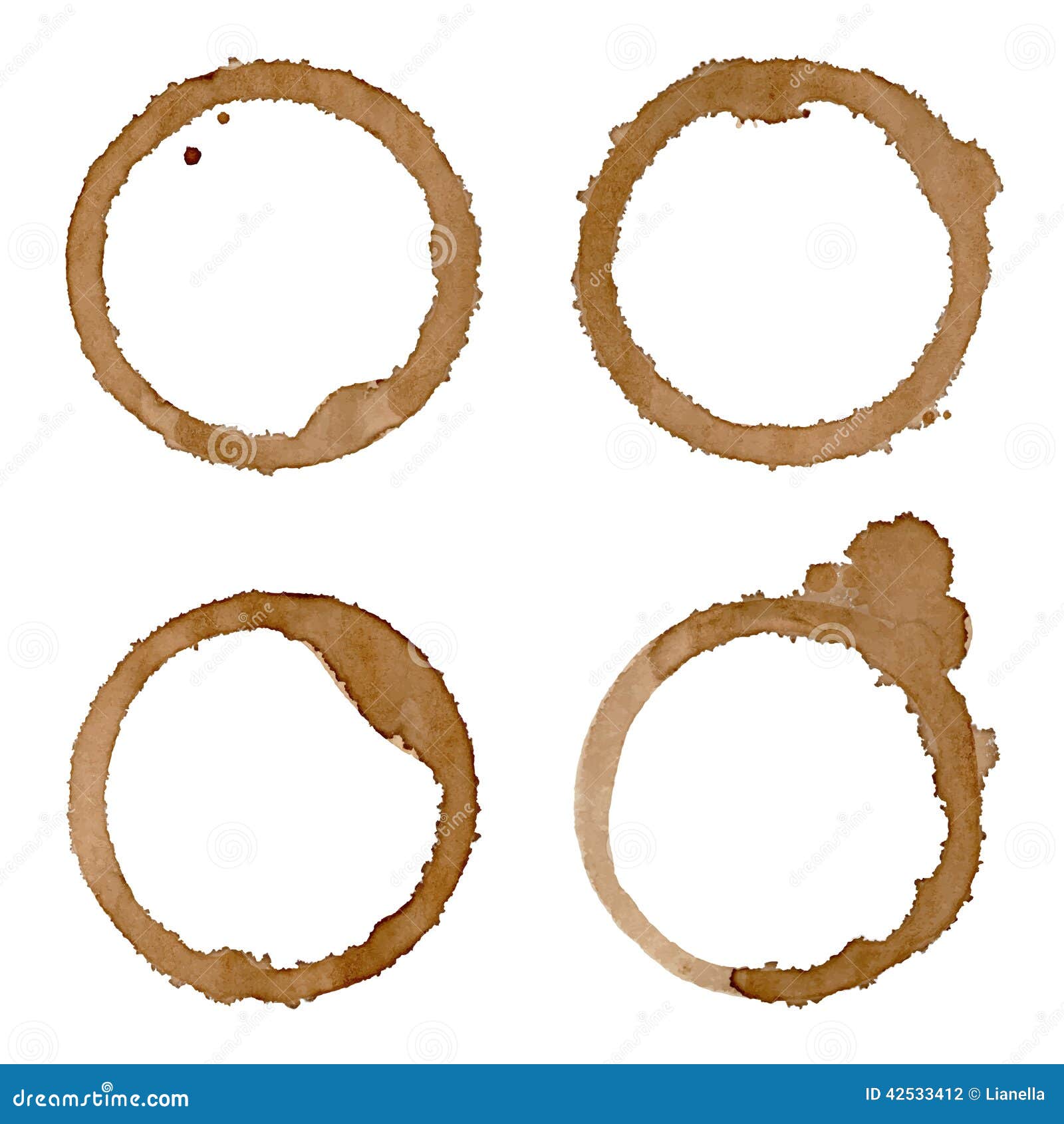 Vector Coffee Cup Stains Set Stock Vector - Illustration of icon ...