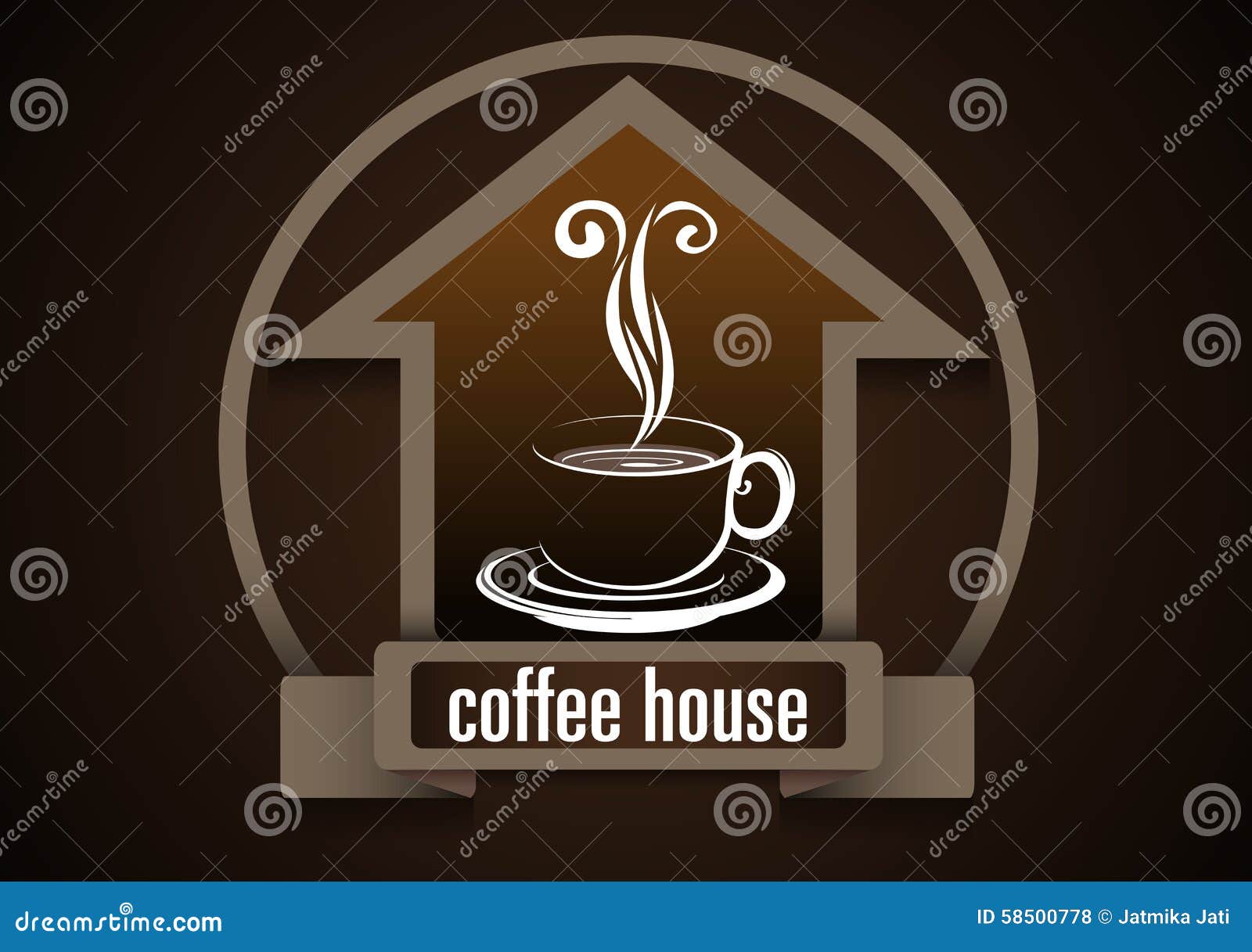 Vector, Coffee House Symbol Stock Vector - Illustration of inside ...