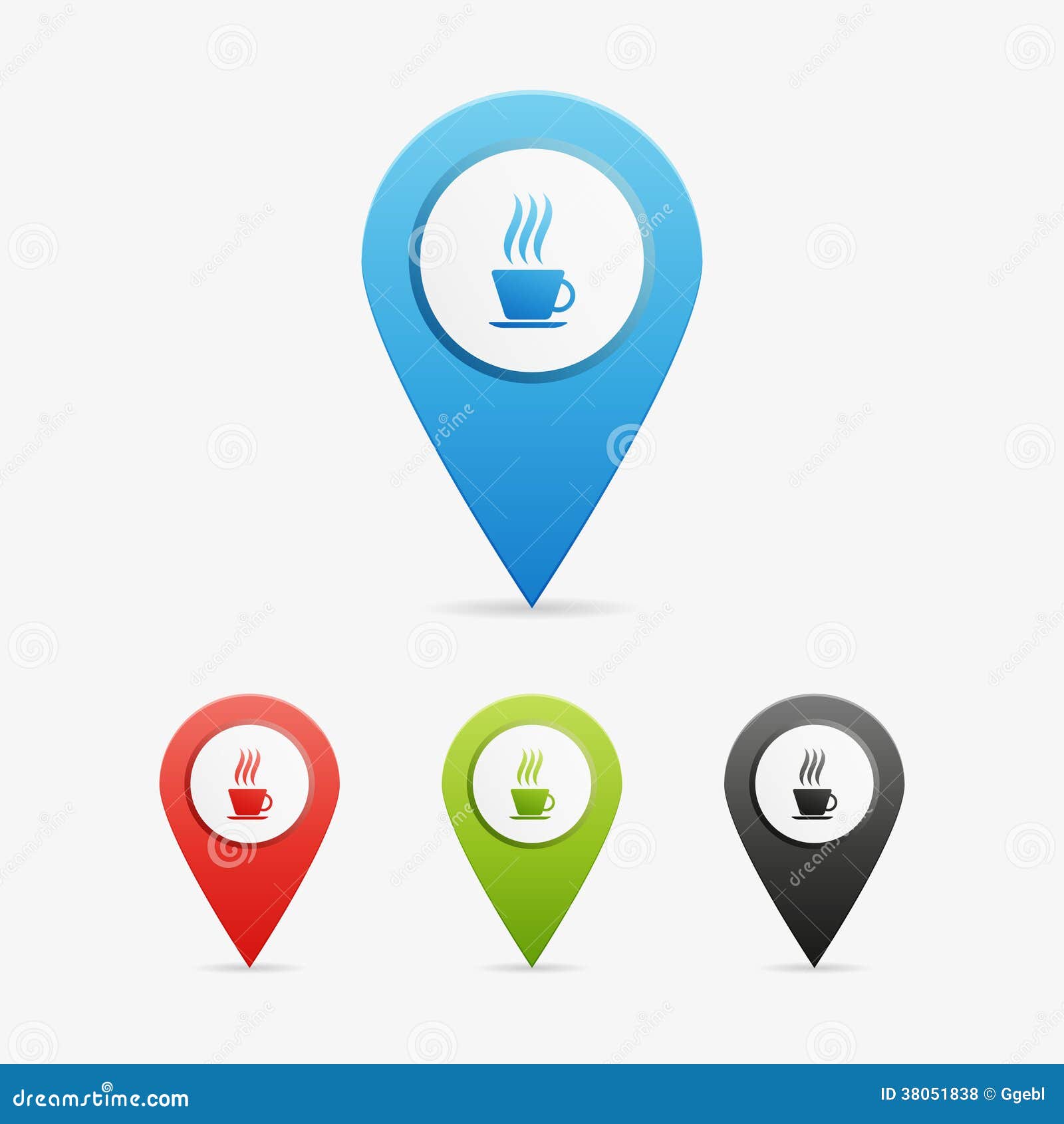 Coffee Pointers With Maps Stock Image | CartoonDealer.com #30396607