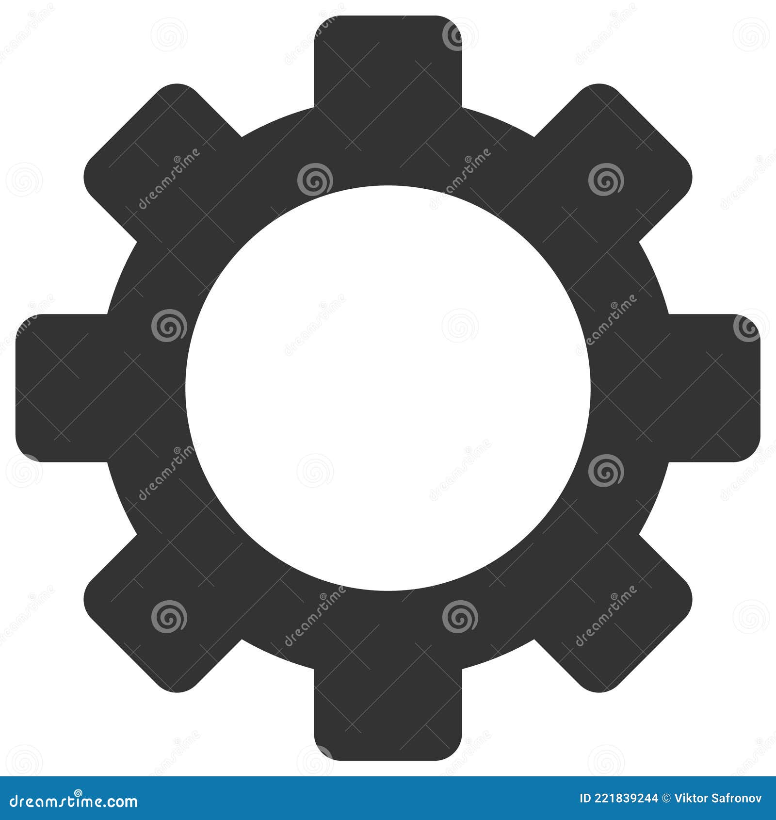 Vector Cog Flat Icon Image stock vector. Illustration of application ...