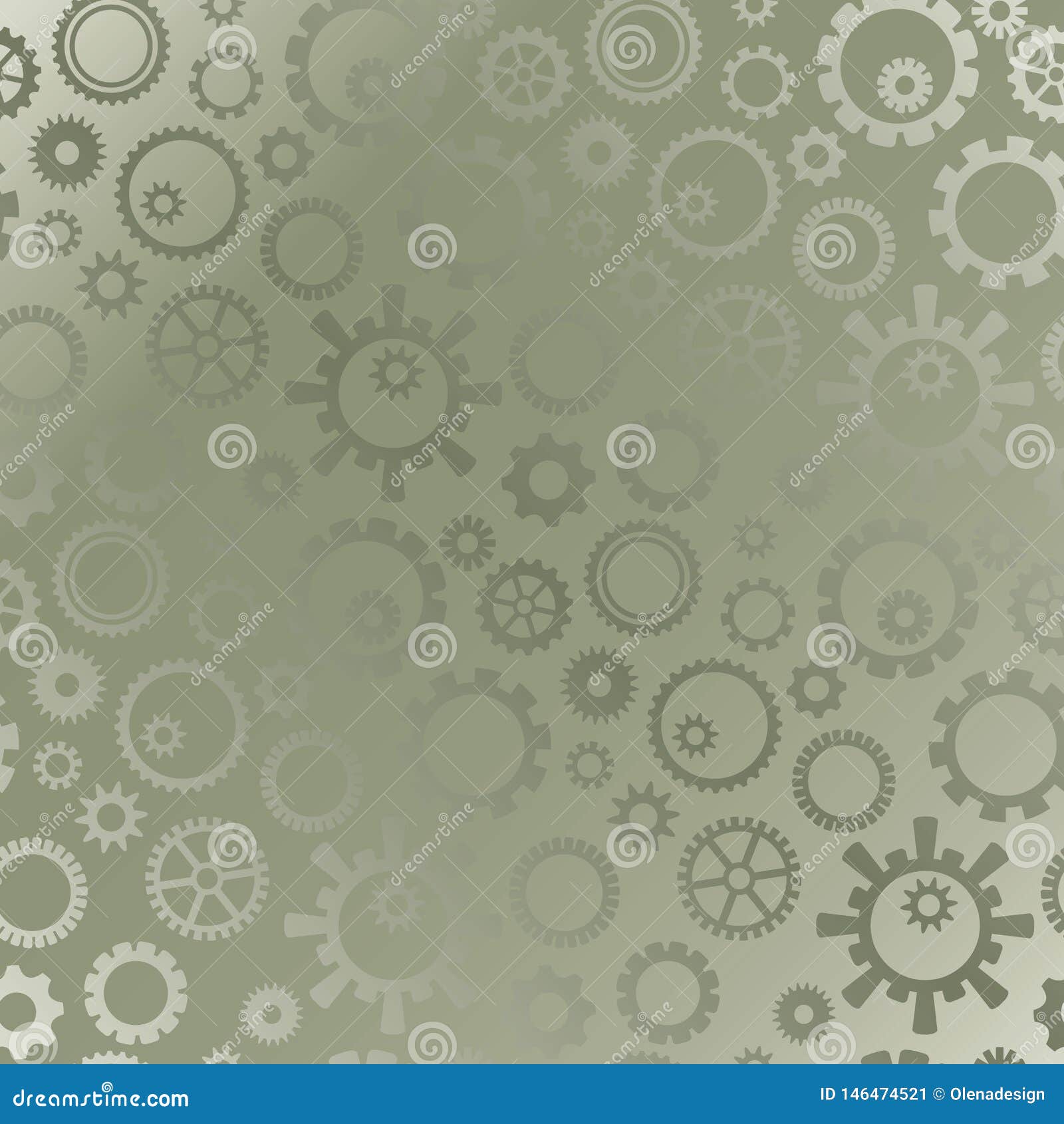 Vector Cog Gears on Gray and Green Abstract Background with Gradient ...