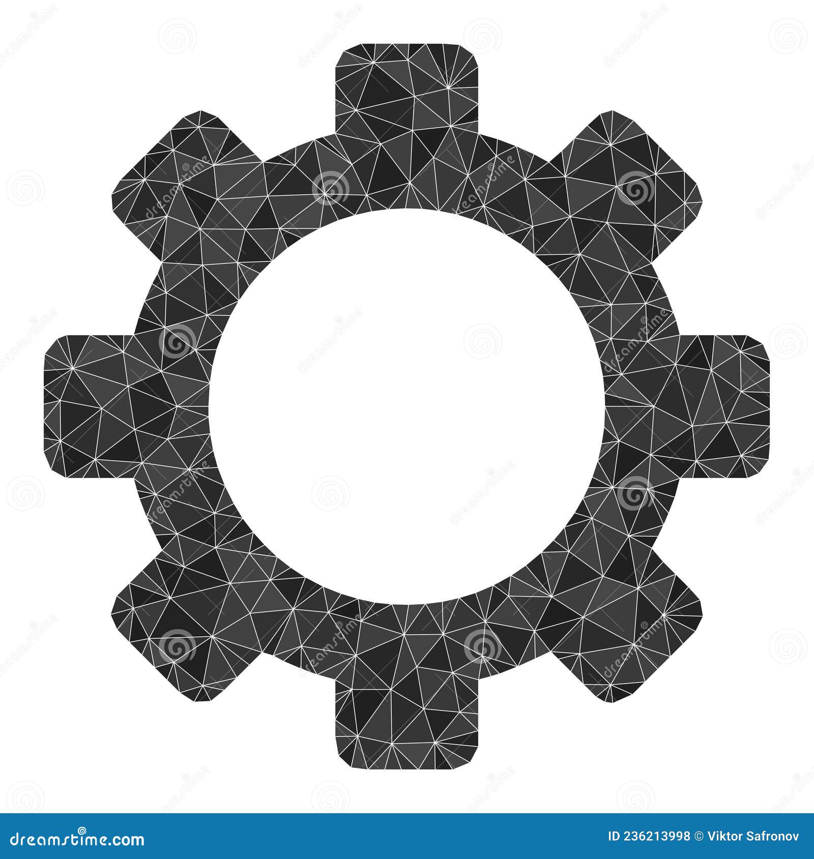 Vector Cog Lowpoly Icon stock vector. Illustration of tools - 236213998