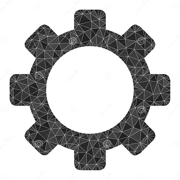 Vector Cog Lowpoly Icon stock vector. Illustration of tools - 236213998