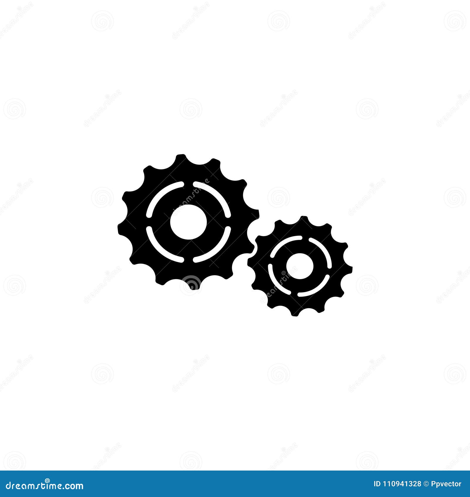 Vector Cog Settings Icon stock illustration. Illustration of cogwheel ...