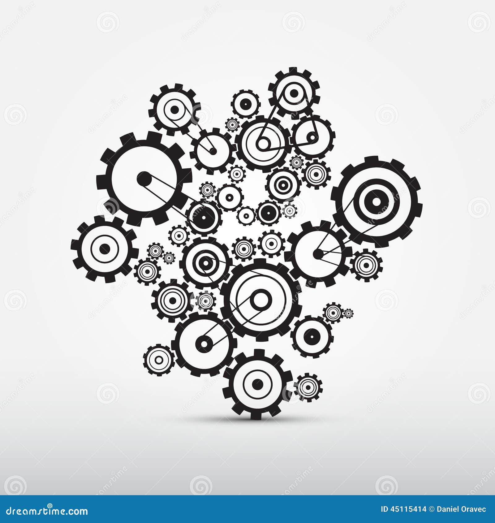 Vector Cogs - Gears Illustration Stock Vector - Illustration of factory ...