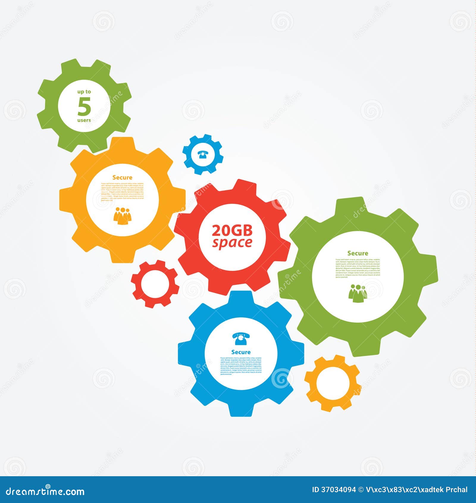 Vector Cogwheel Template. Cogwheel Connection, Teamwork. Stock Images ...