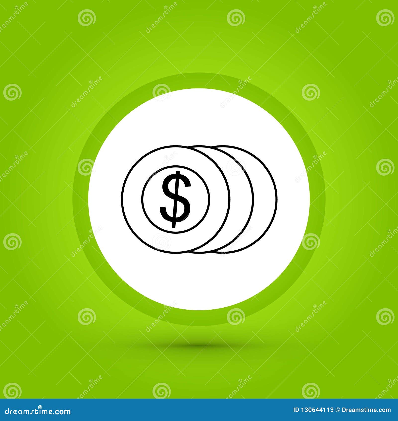 Vector Coins Icon in Creative Design with Elements for Mobile an Stock ...