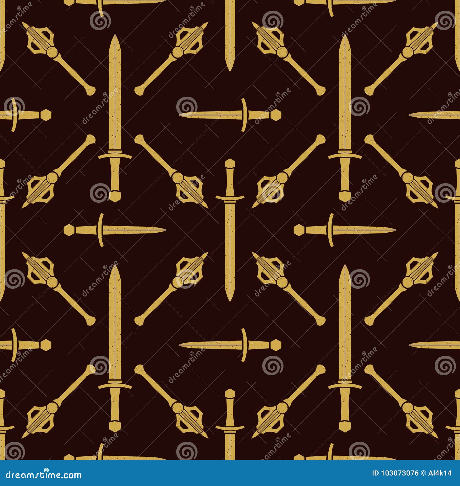 Cold Steel Arms: Swords, Axes, Sabers, Knives. Set Of Vector ...