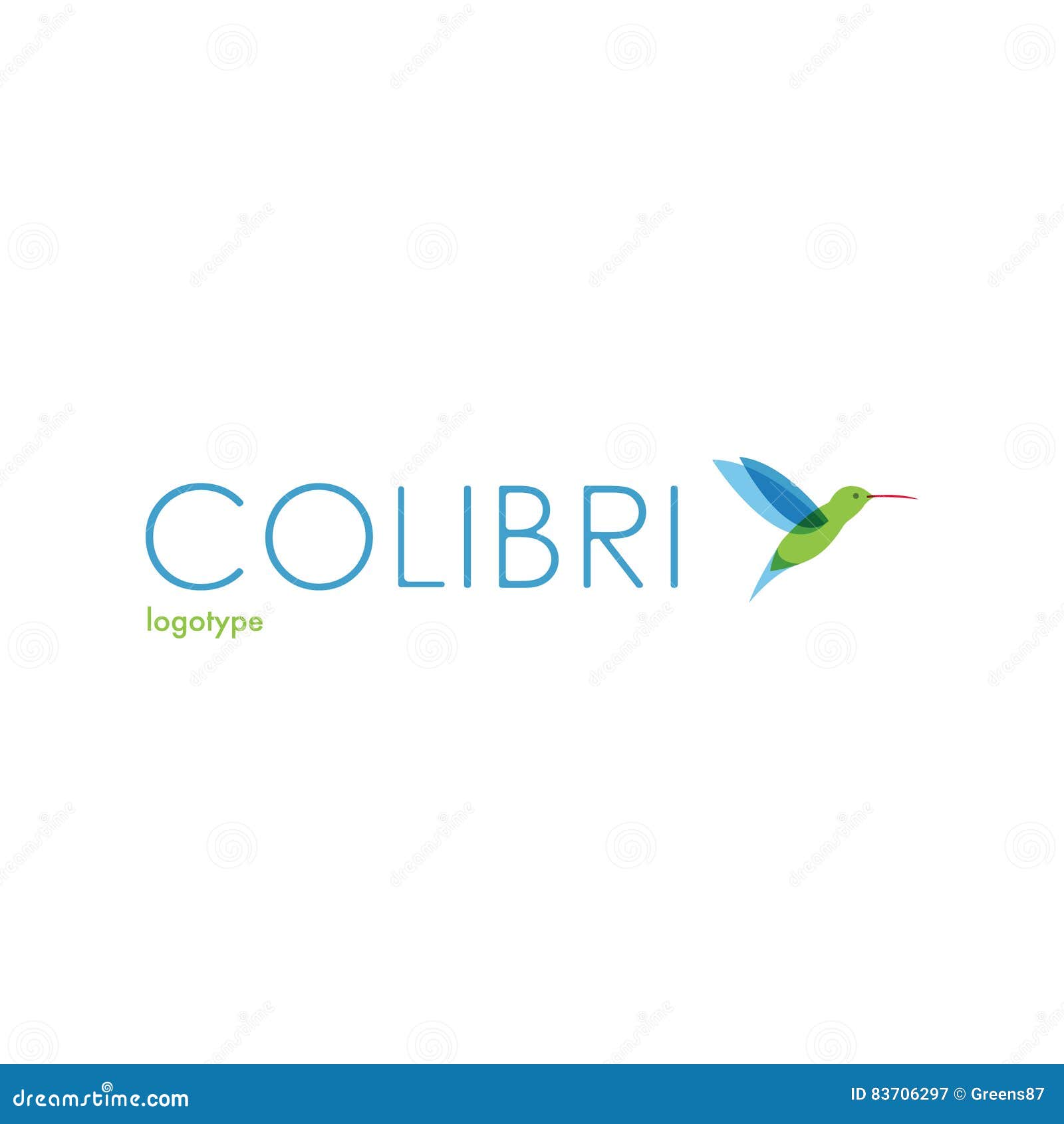 Vector Colibri logo. stock vector. Illustration of feather - 83706297