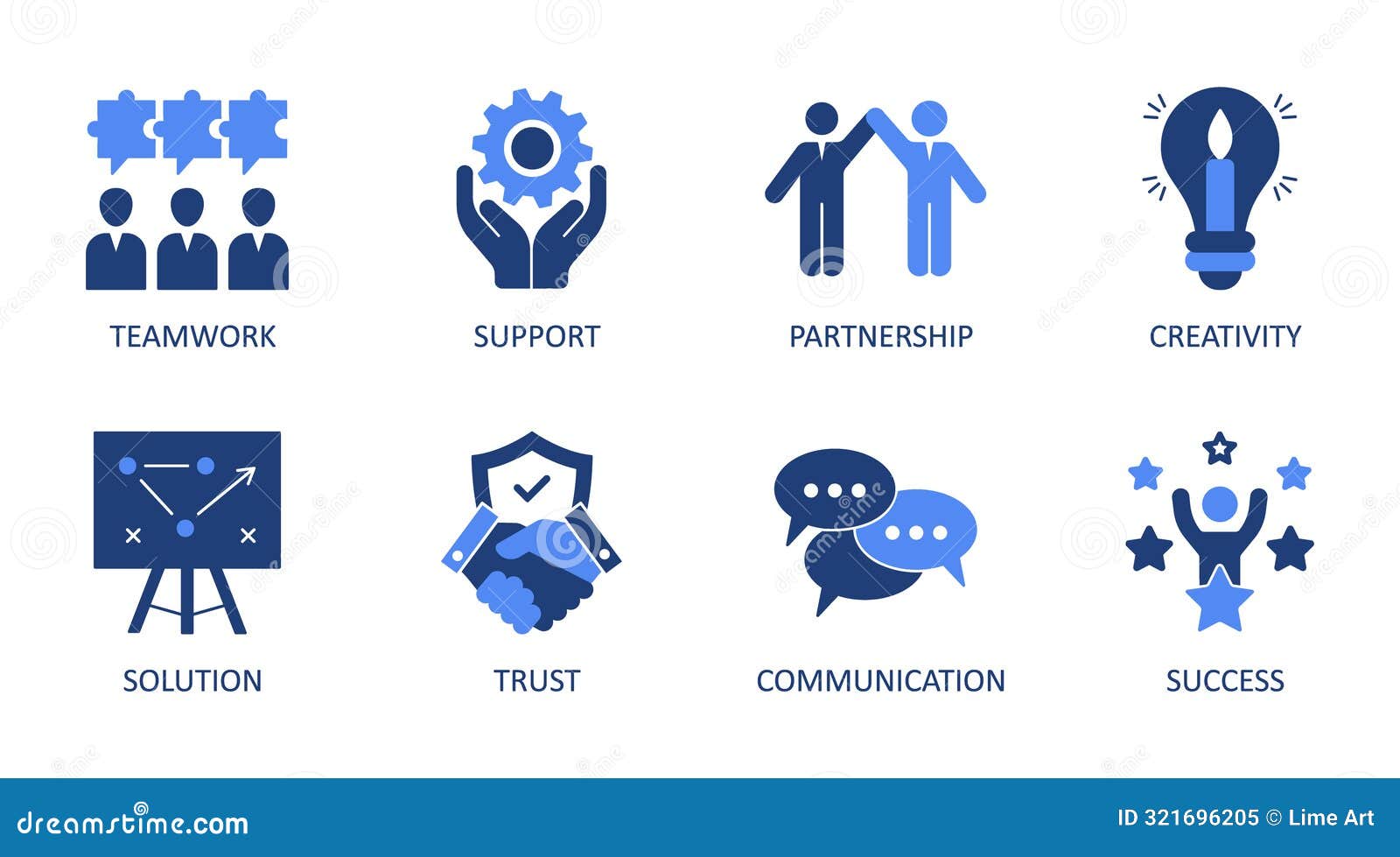 Vector Collaboration Icons. Set Solid Blue Symbol. Teamwork Problem ... Vector Collaboration Icons. Set Solid Blue Symbol. Teamwork Problem ...