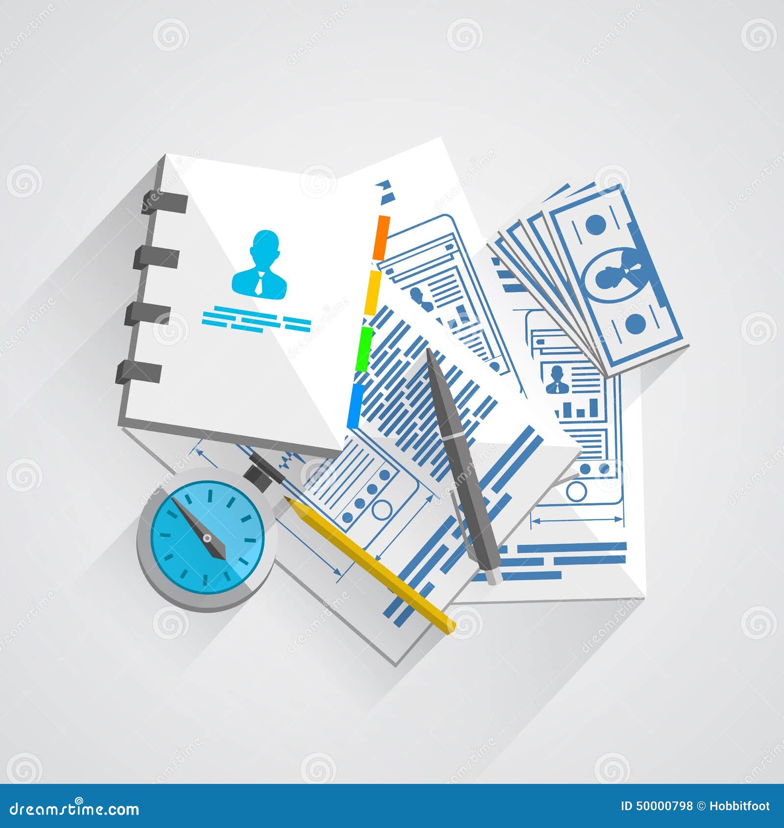 Vector collage documents stock vector. Illustration of clipboard - 50000798