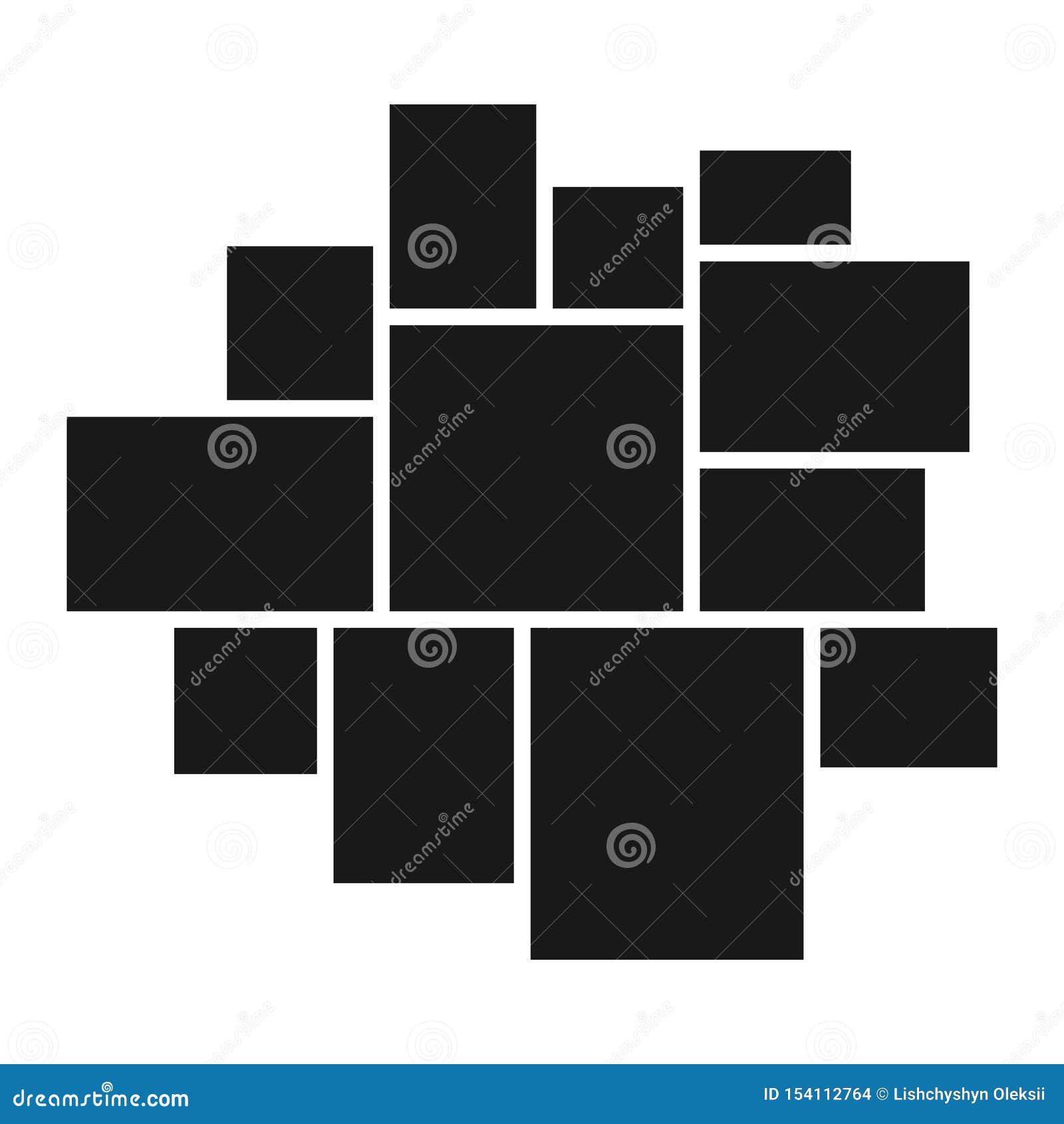 Vector Collage Frames for Photo Stock Illustration - Illustration of ...