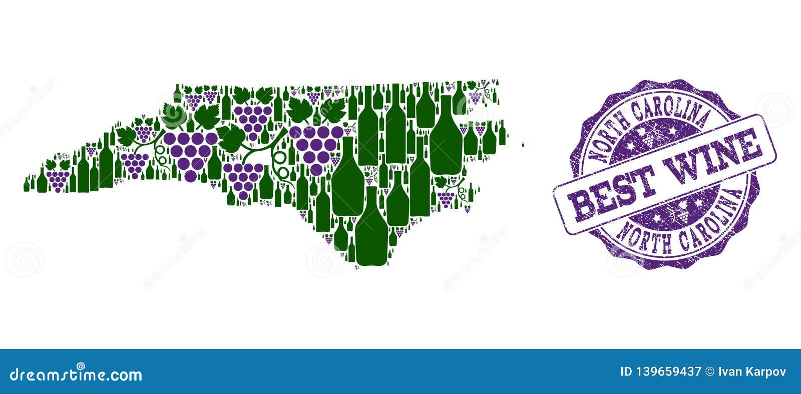 Composition of Grape Wine Map of North Carolina State and Best Wine ...