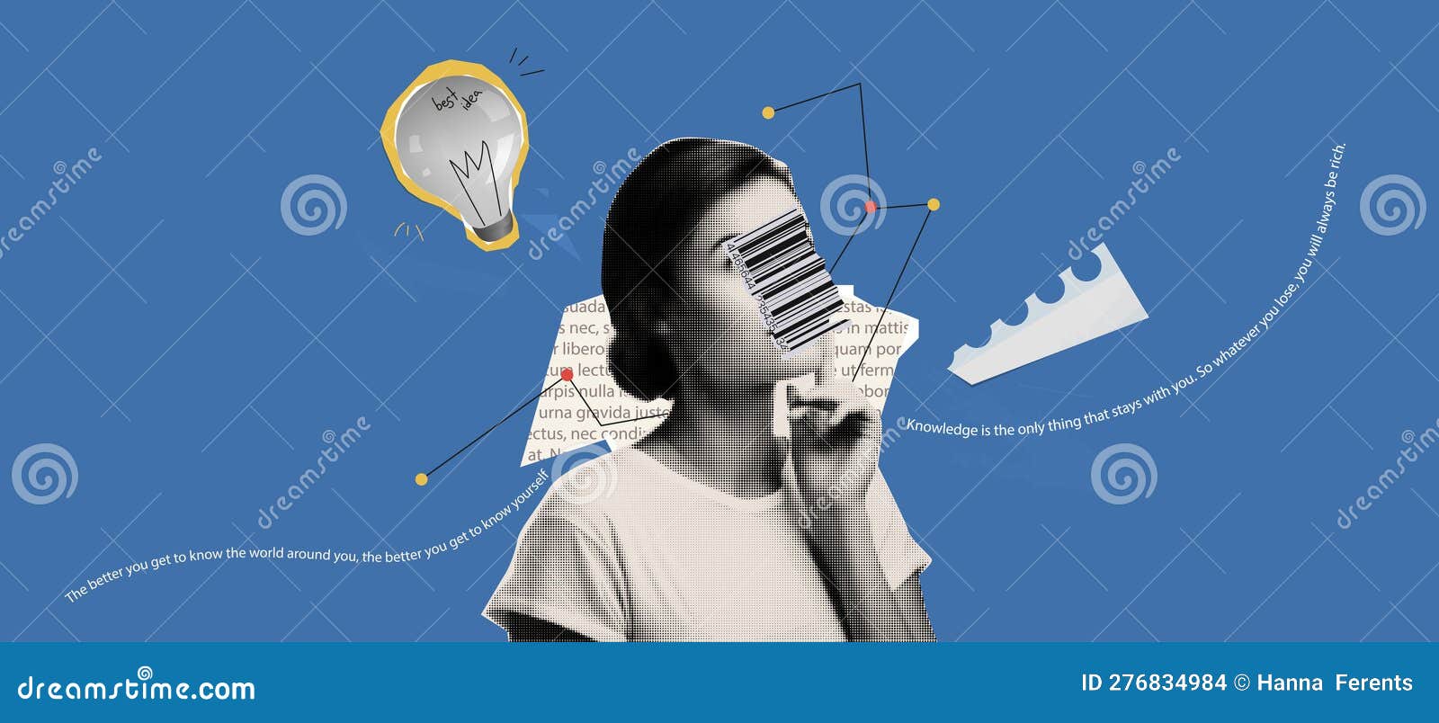 Discrimination Against Women in Science. Vector Collage with Halftone ...