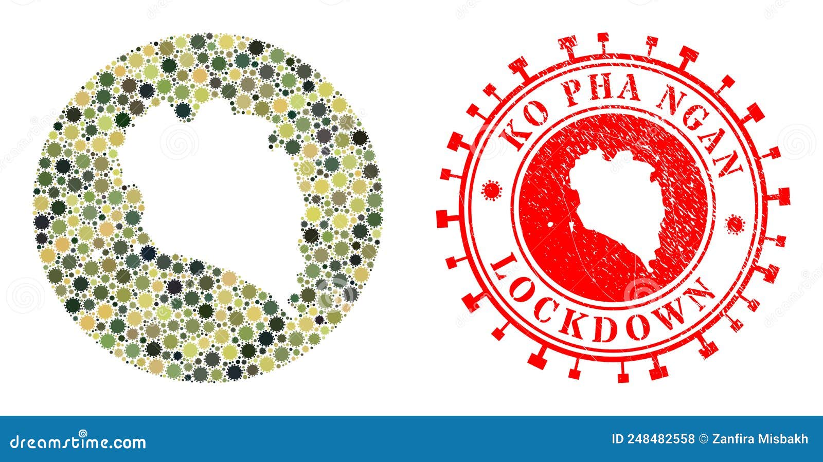 Ko Pha Ngan Icons Collection. Vector Illustration | CartoonDealer.com ... Ko Pha Ngan Icons Collection. Vector Illustration | CartoonDealer.com ...