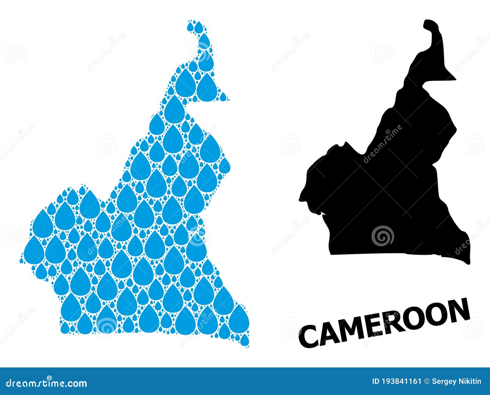 Vector Map Of Cameroon. High Detailed Country Map With Division, Cities ...