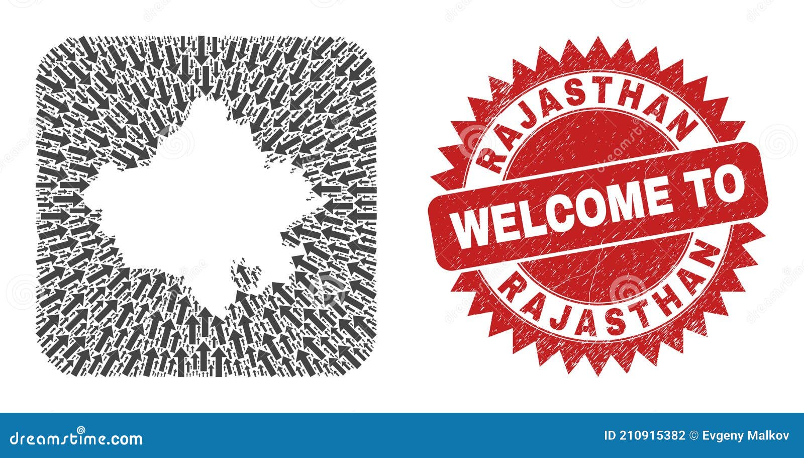 Welcome Watermark Seal and Rajasthan State Map Moving Inverted Mosaic ...