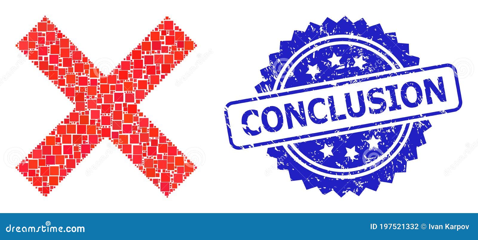 Reject Cross Triangle Mocaic Icon Vector Illustration | CartoonDealer ...