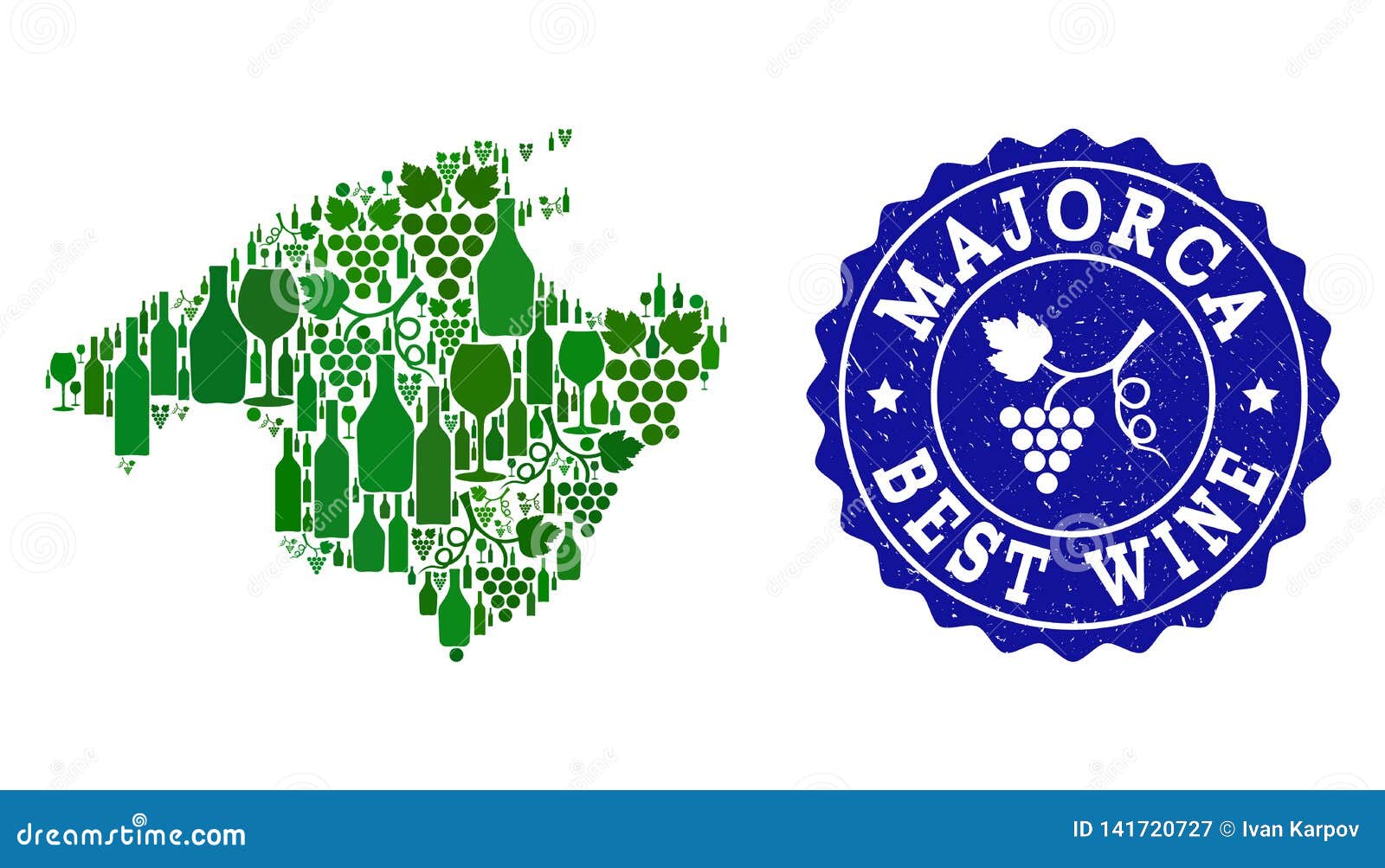 Collage Map Of Majorca Of Flame And Snow And Leishmaniasis Distress ...
